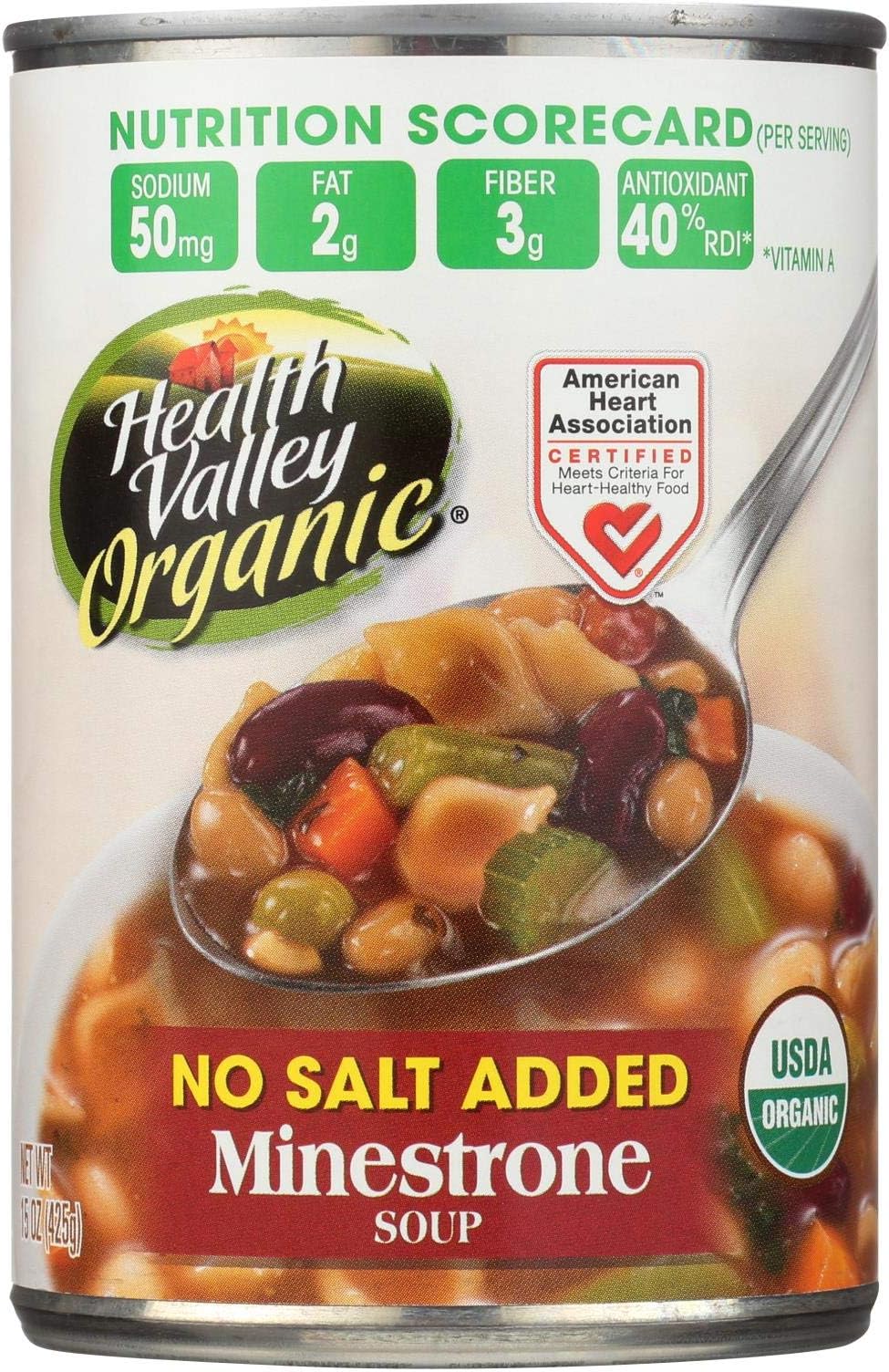 Amazon.com : Health Valley Organic Soup - Minestrone, No Salt Added ...