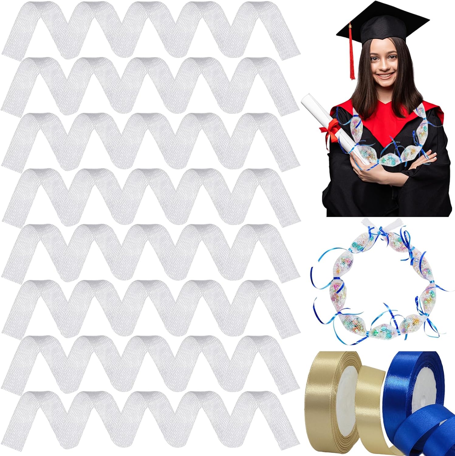 Amazon.com: 20Pcs Candy Lei Making Kit, Class of 2025 Hawaiian Lei ...