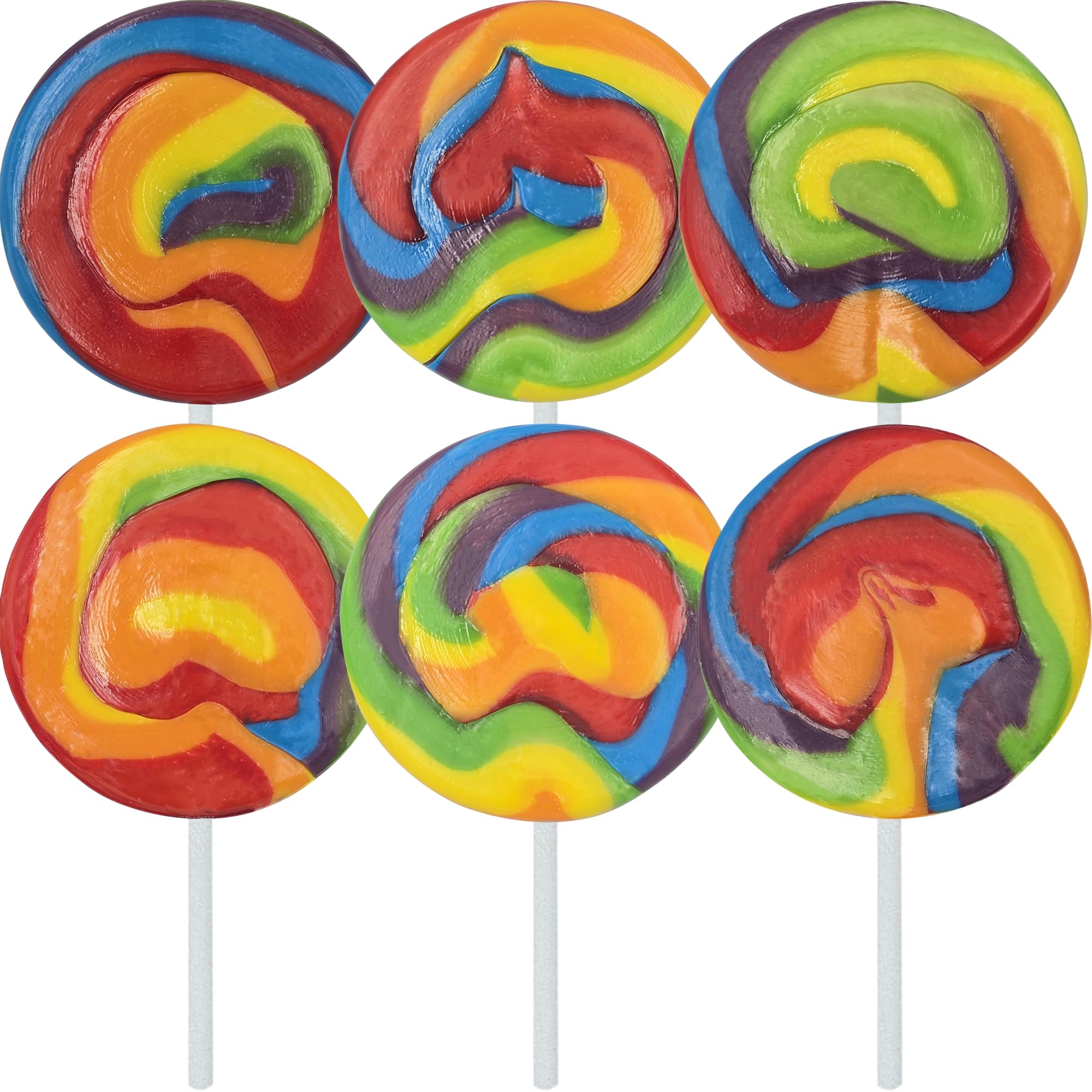 The Dreidel Company Rainbow Swirl Lollipop 3 Inch 45 Gram | Desertcart OMAN