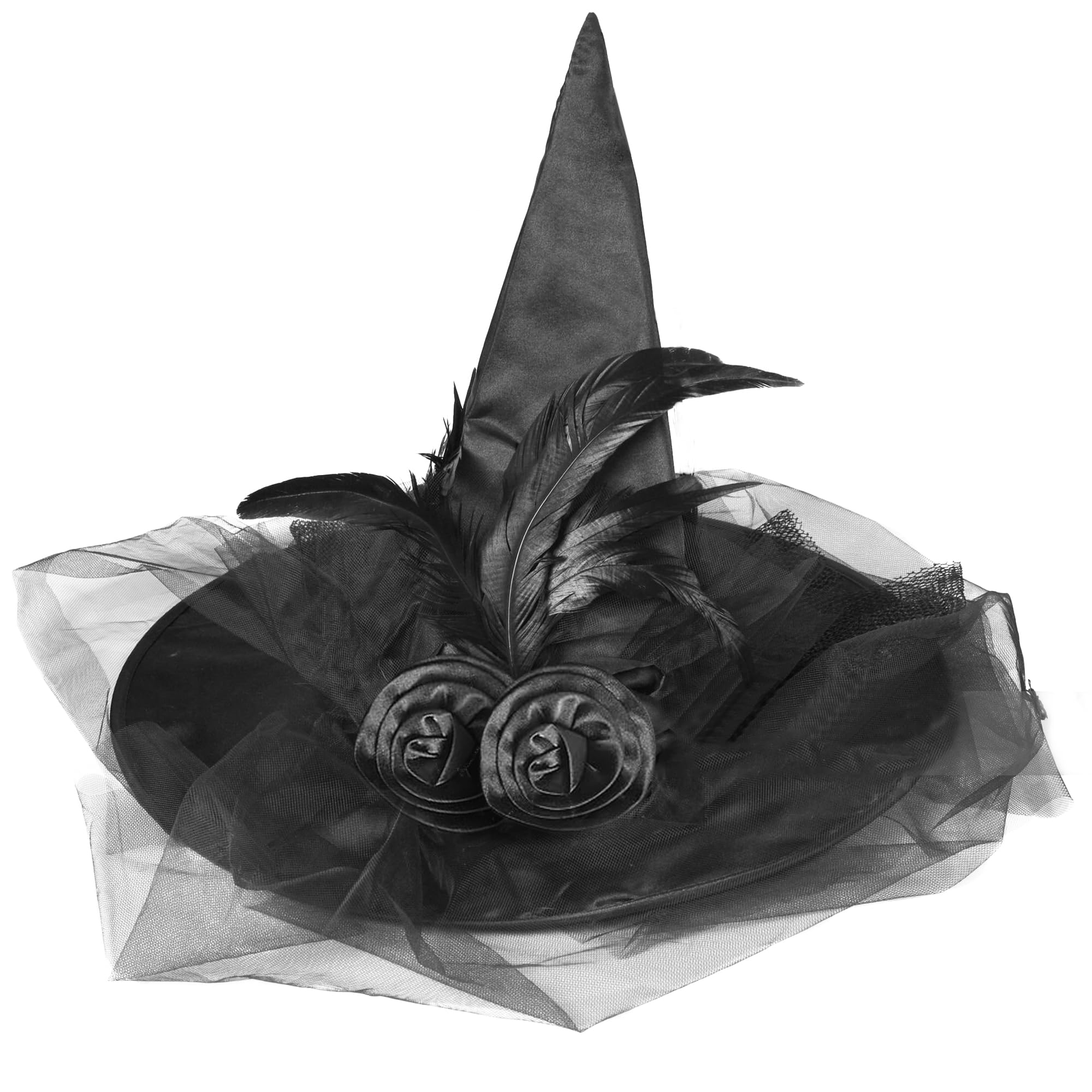 Amazon.com: REDSTAR FANCY DRESS Halloween Witch Hat for Women - Black ...