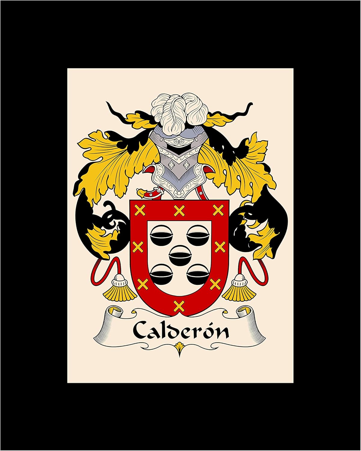 Amazon.com: Carpe Diem Designs Calderón escudo de armas/escudo de la ...