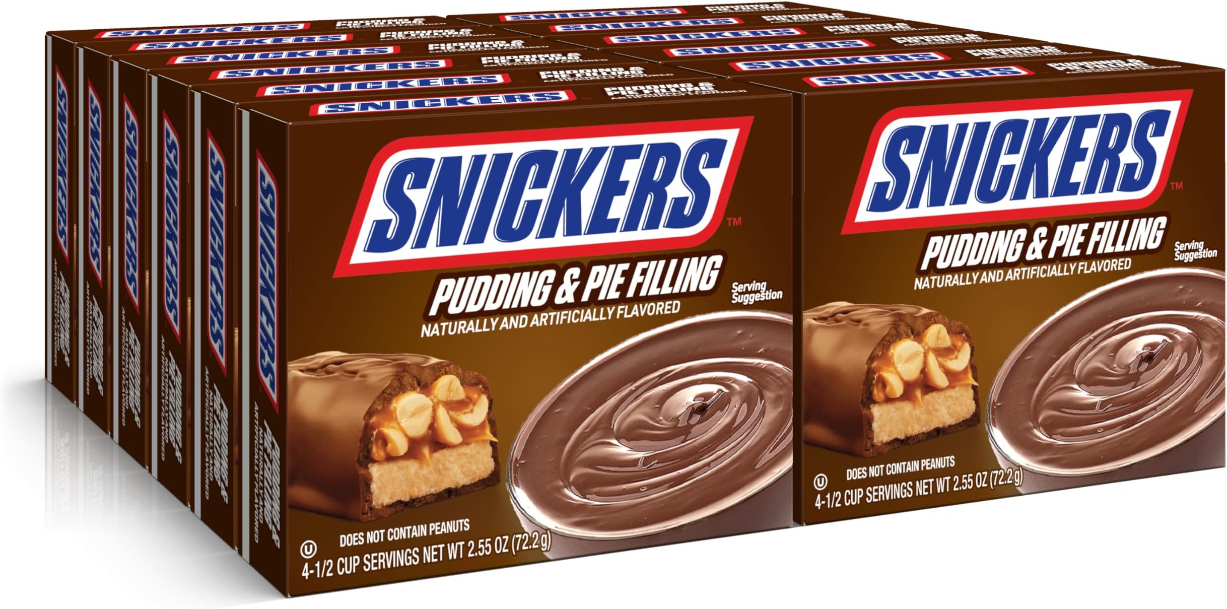 Amazon.com: SNICKERS Milk Chocolate Pudding & Pie Filling, 2.55 oz, 4 ...