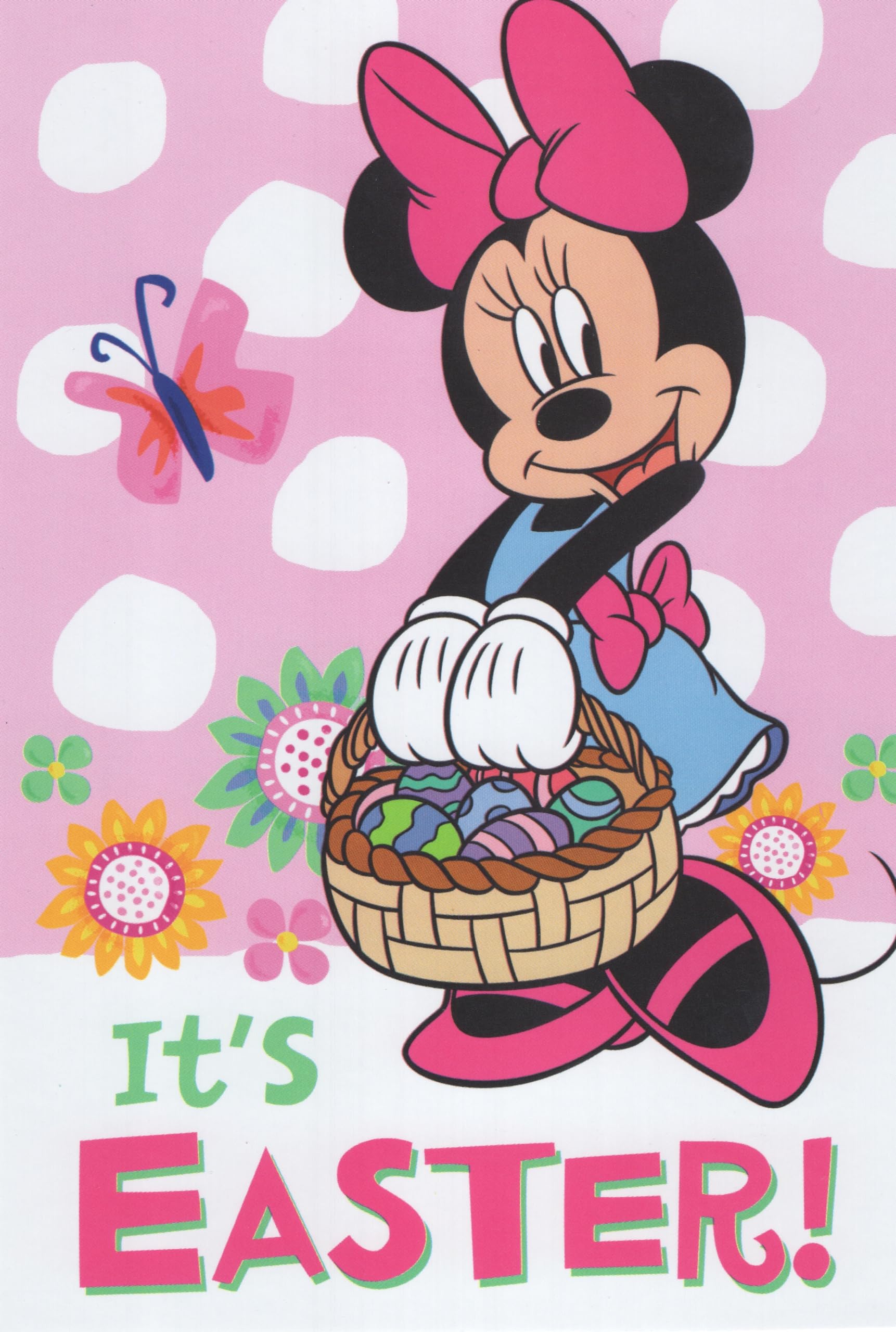 Amazon.com : Heartline Cute Minnie Mouse Polka Dots Holding Easter Egg ...