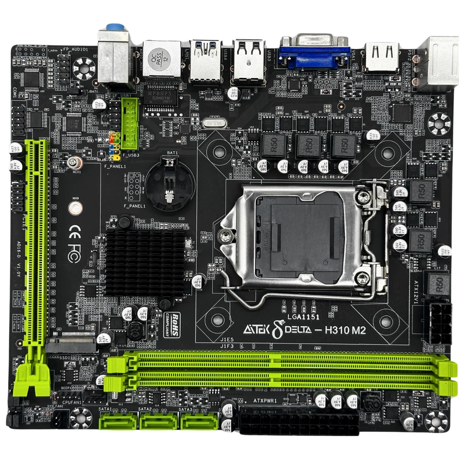 Placa Mãe LGA 1151 32GB RAM DDR4 Intel H310 3 portas SATA 3.0 e 1 para ...