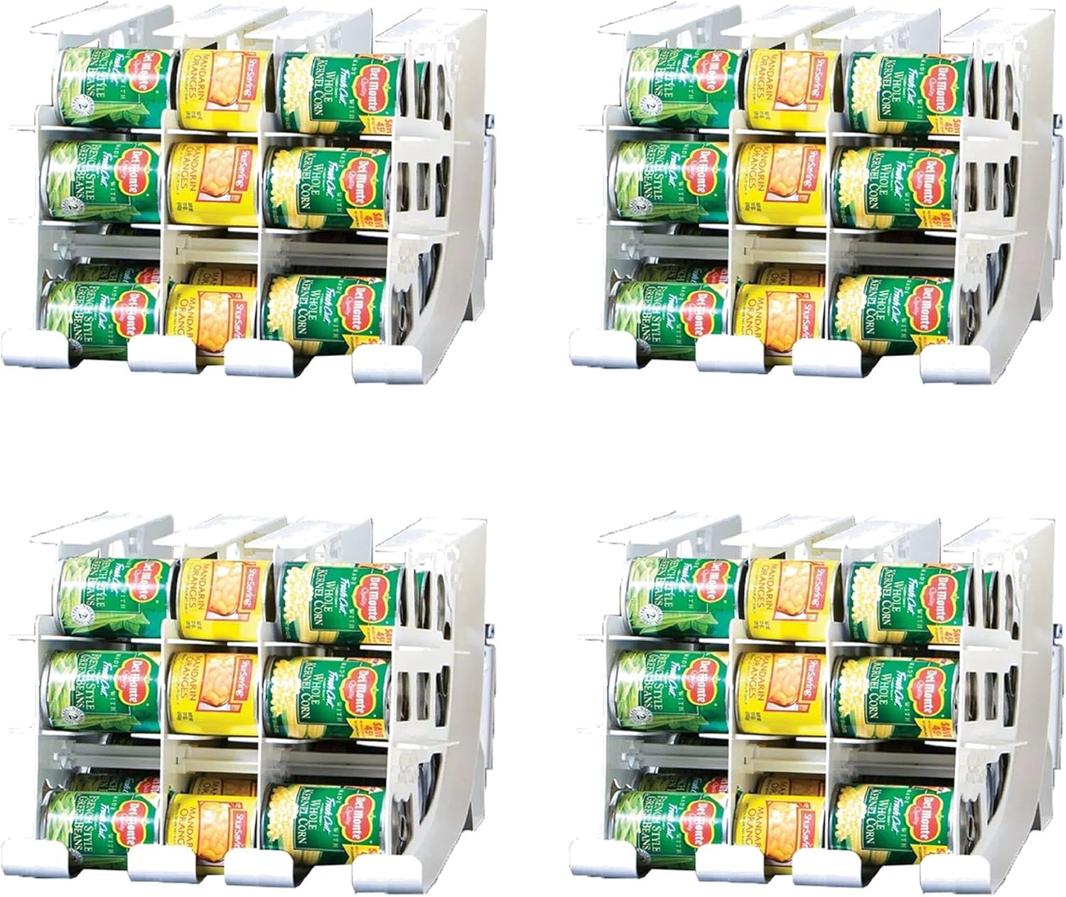 Amazon.com: FIFO Can Tracker 4-Pack - 3-Tier Rotating Food Can ...