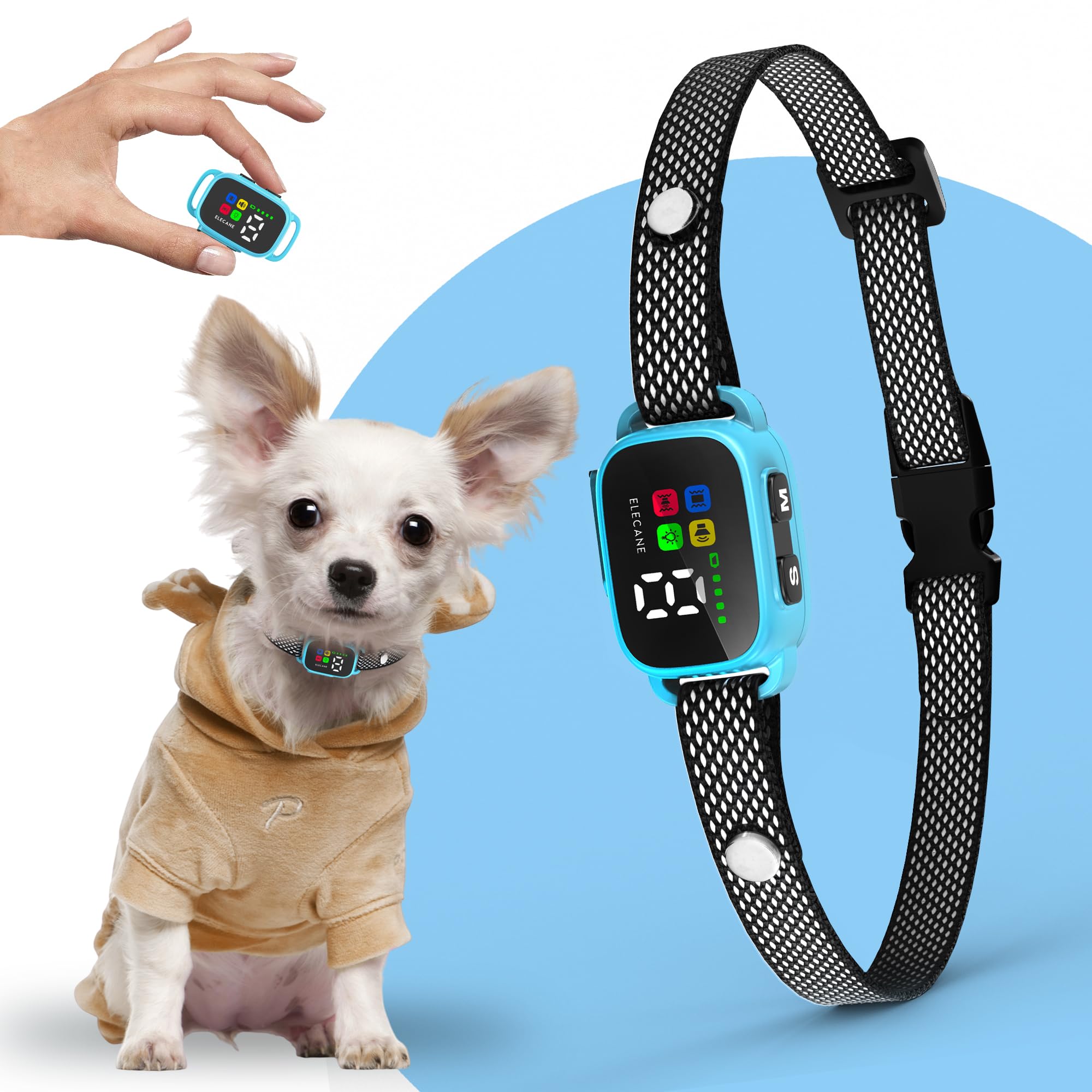 Tiny Collier anti-aboiement pour petits chiens de 2,3 à 6,8 kg ...