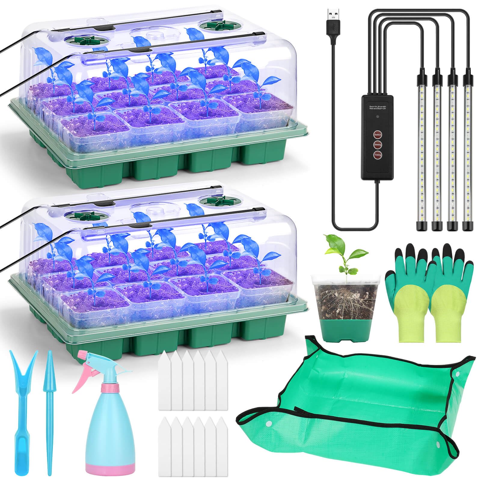 Snapklik.com : Mckanti 2 Set Seed Starter Trays