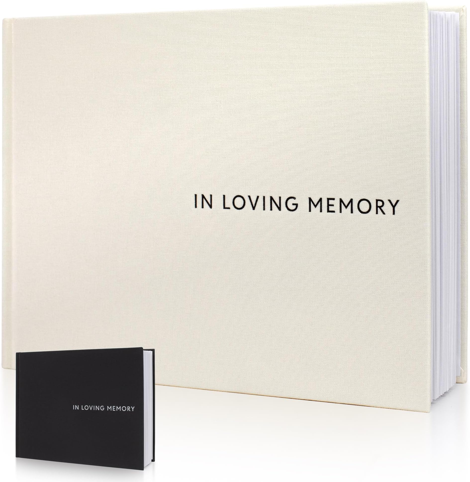 Amazon.com: ZICOTO Beautiful Linen Funeral Guest Book for The ...