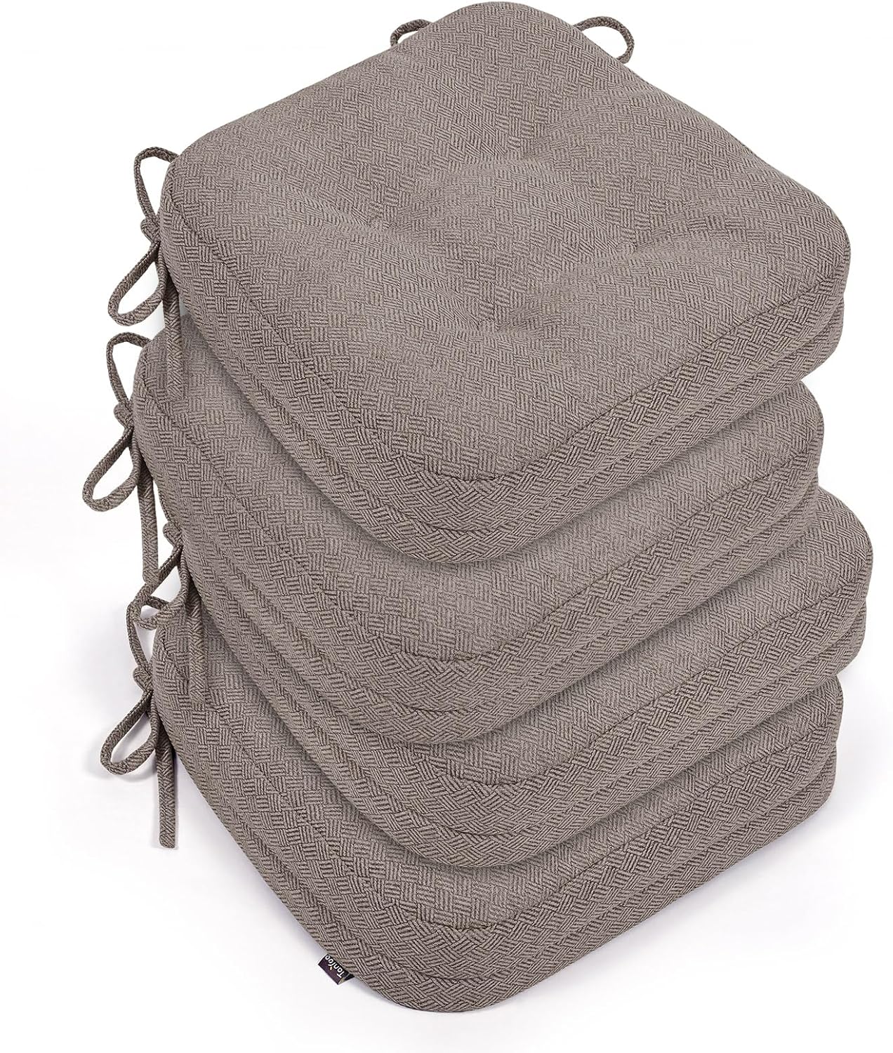 Amazon.com: TANYOO Chair Cushions for Dining Chairs Set of 4 Dual Layer Kitchen Chair Cushion ...