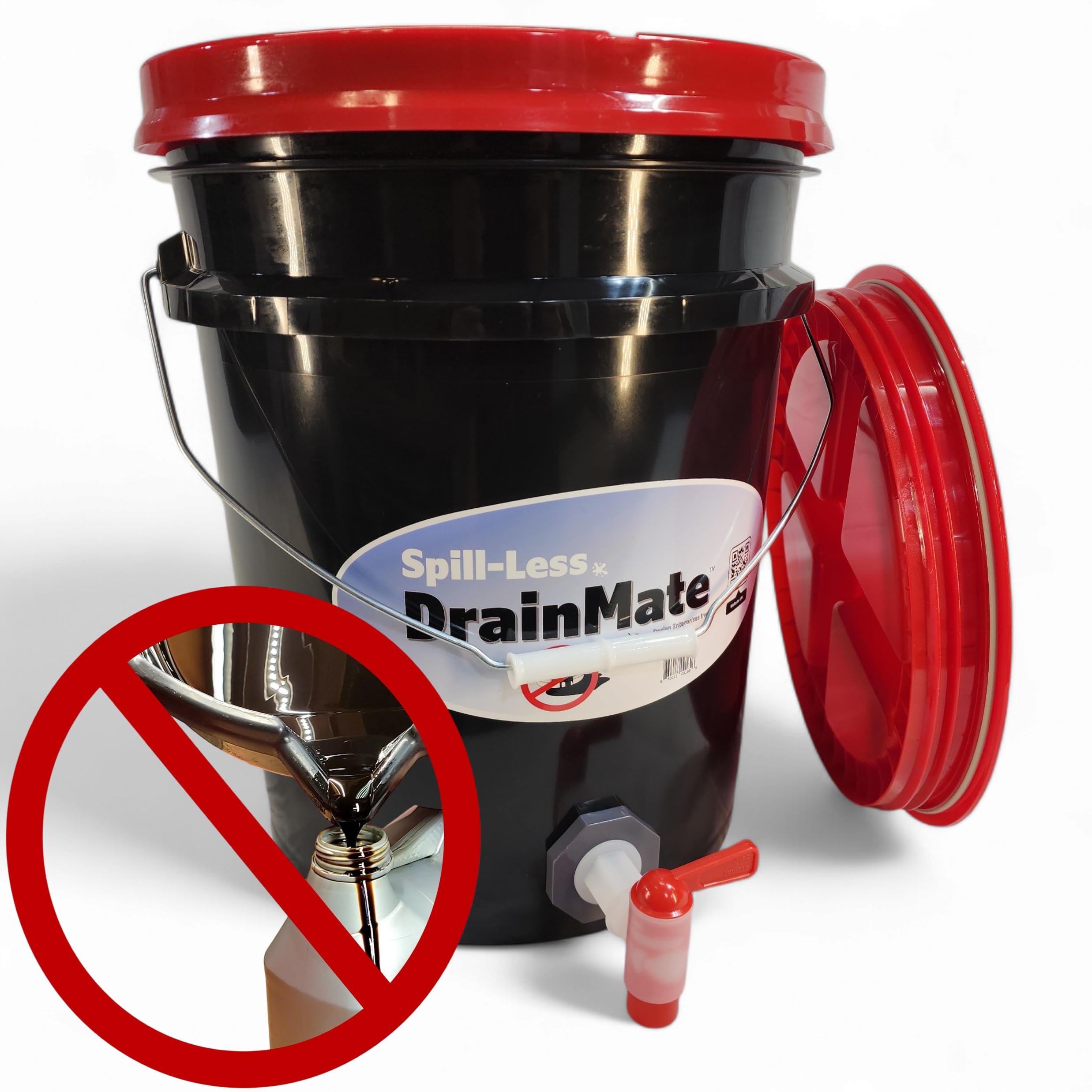 Amazon.com: Spill-Less DrainMate Oil Drain Pan/Oil Drain Container, 28 ...