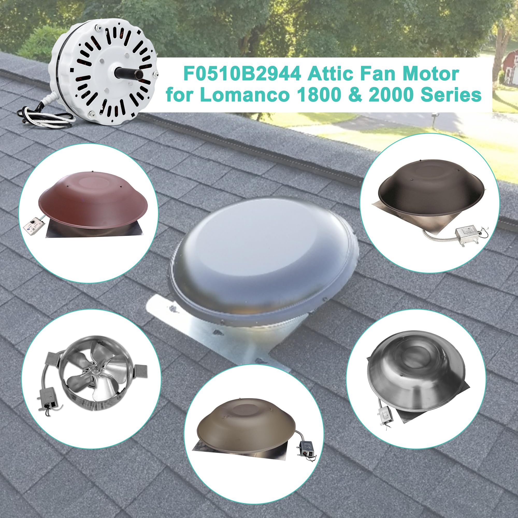 Snapklik.com : F0510B2944 F0510B2497 Power Vent Attic Fan Motor ...