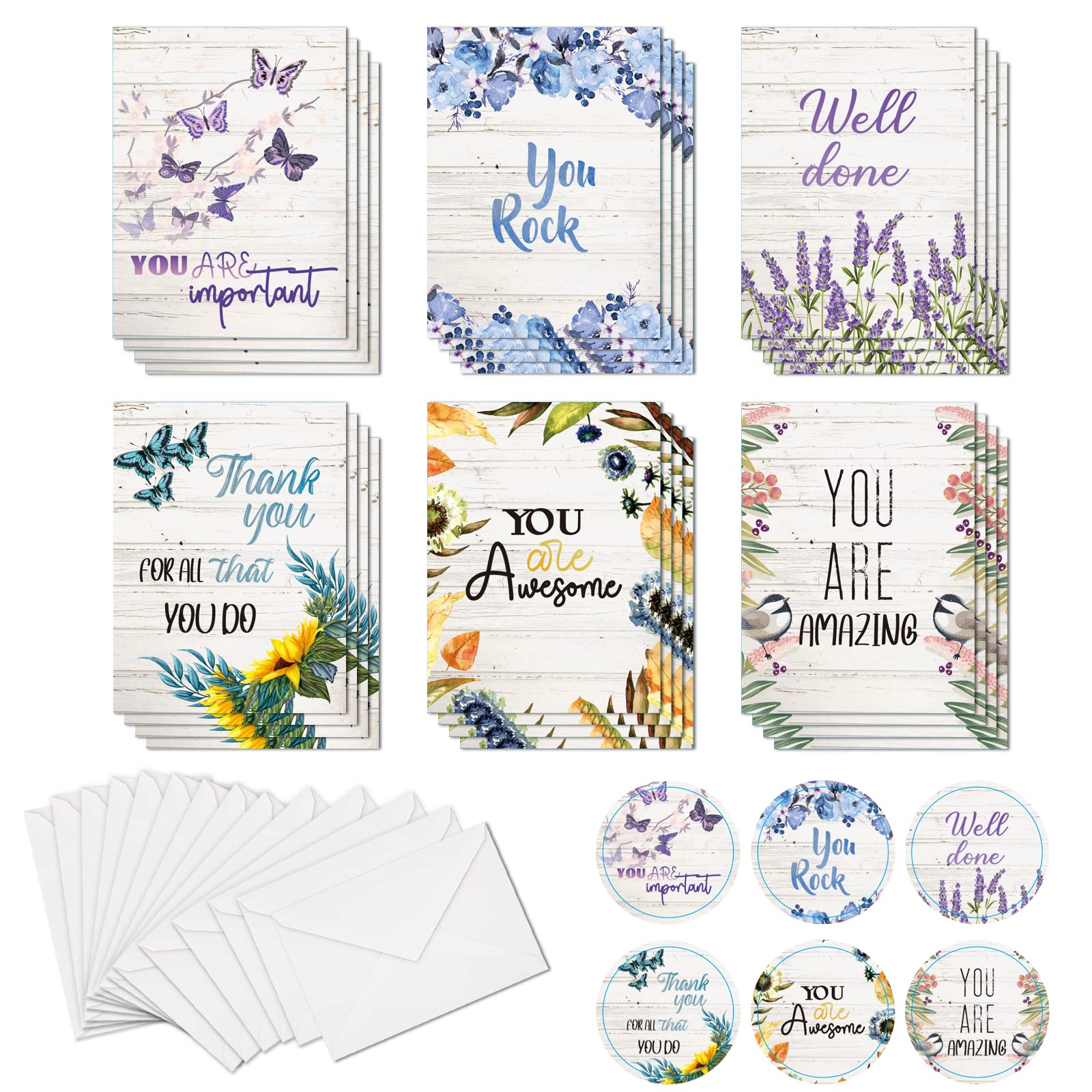 Buy 24 Appreciation Cards for Employees Bulk Teacher Appreciation Cards ...