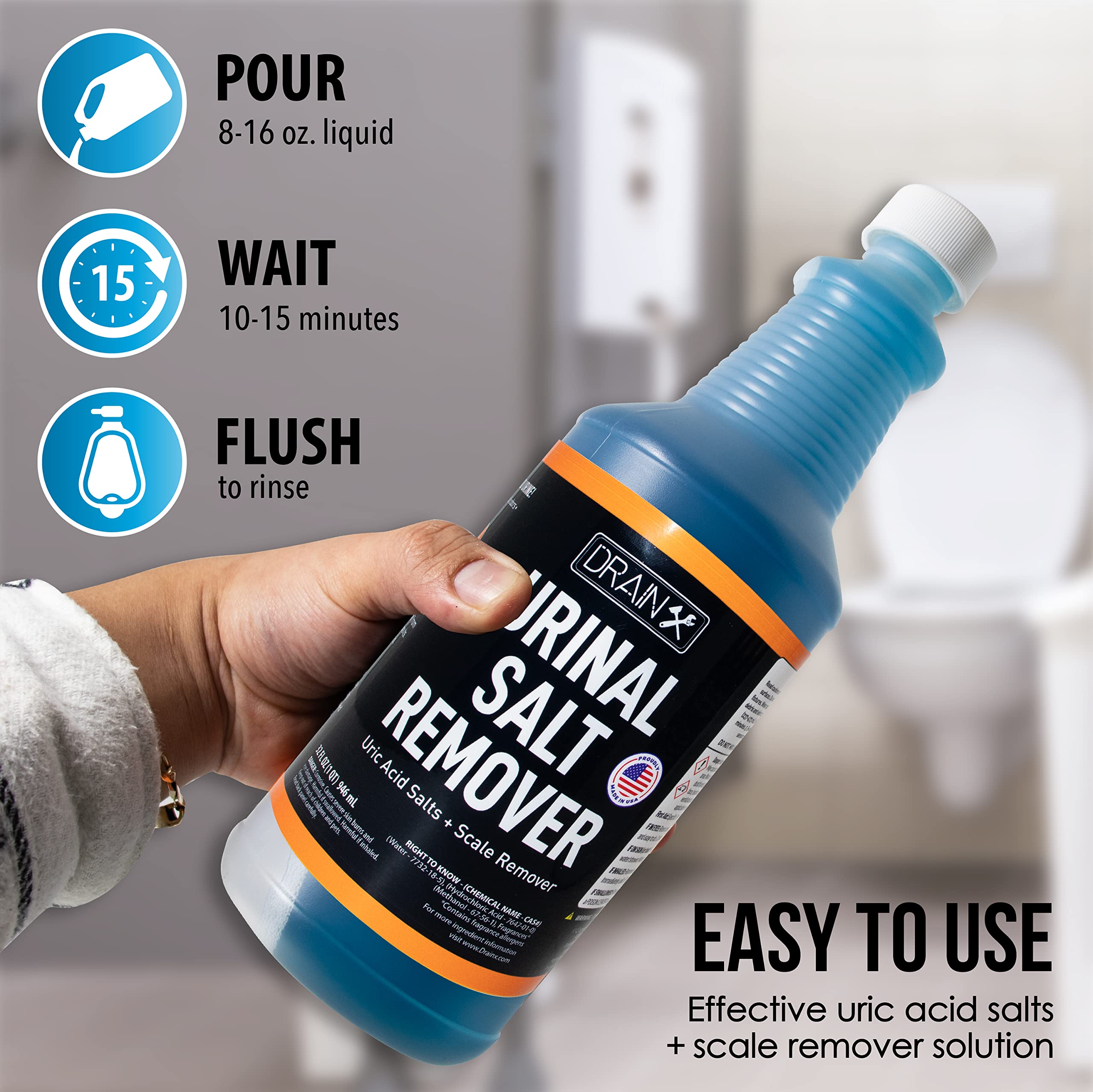 Snapklik.com : Drainx Urinal Salt, Calcium And Mineral Scale Remover
