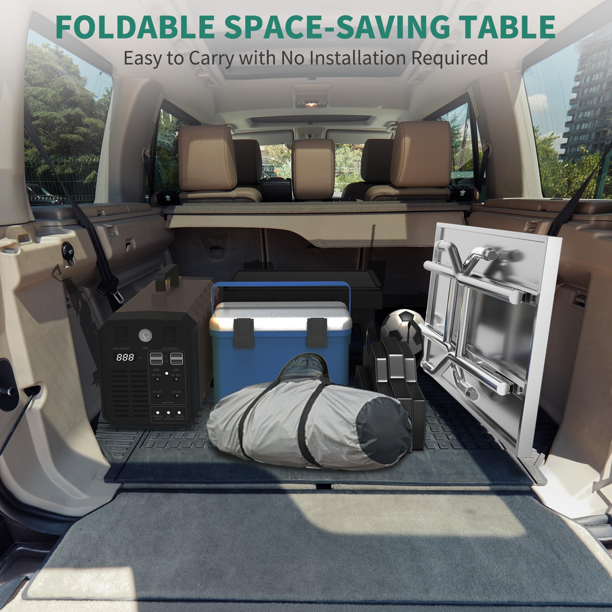 Snapklik.com : NSF Stainless Steel Folding Table, 48" X 24" Folding Prep Table, Foldable ...