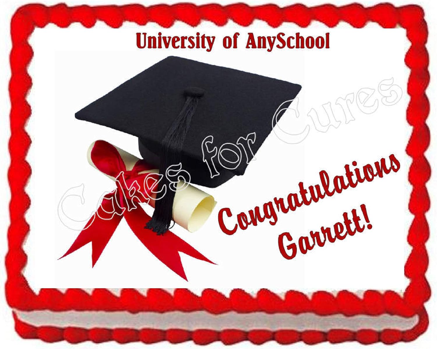 Amazon.com: Graduation edible cake image cake topper decoration party ...