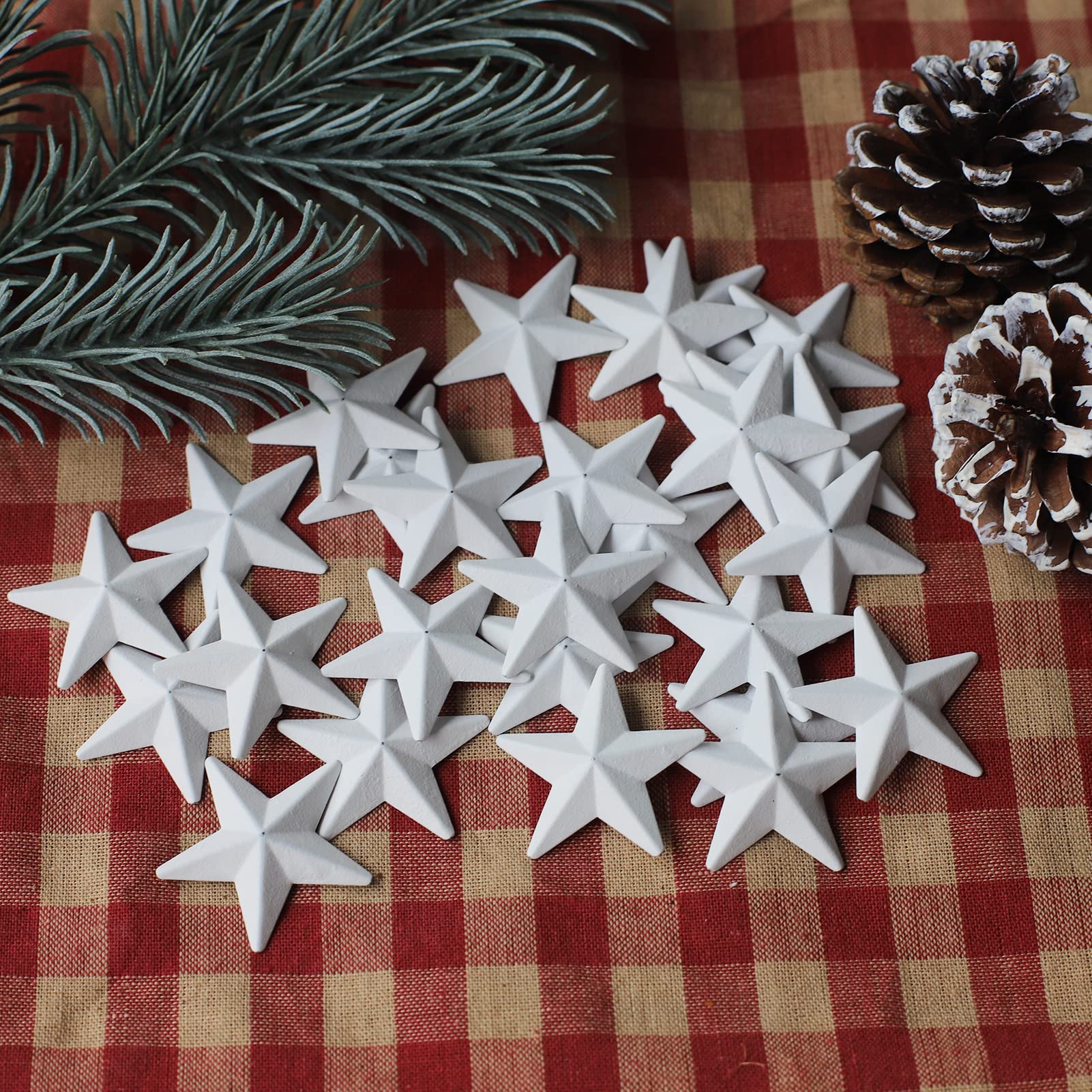 Amazon.com: MGSYPHOME White Mini Metal Barn Star Home Decorative ...