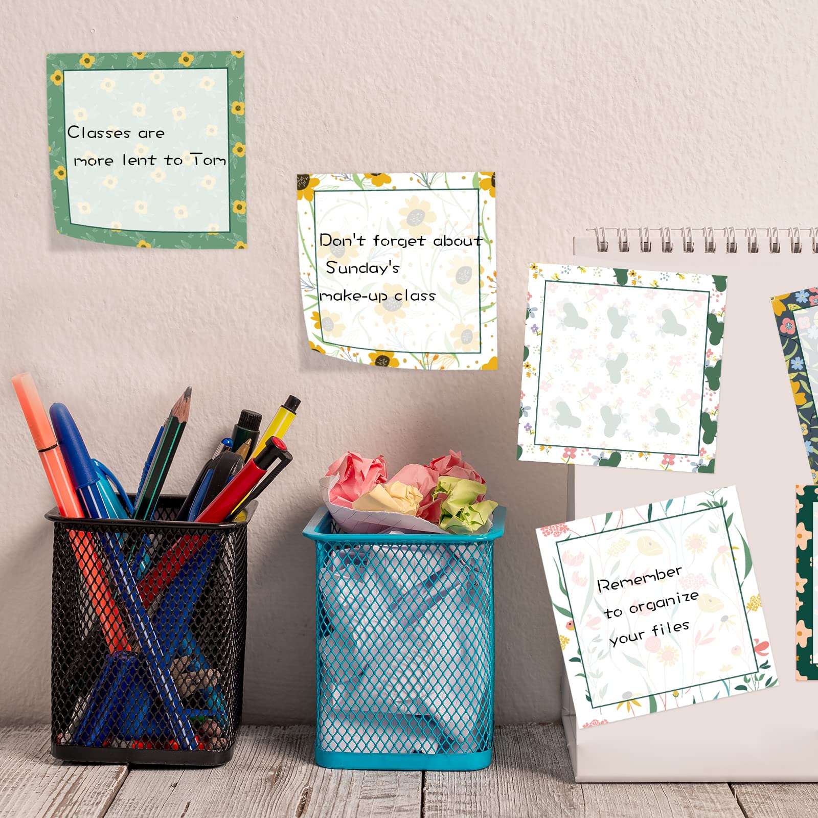 Snapklik.com : 9 Pieces Flower Sticky Notes Adhesive Flower Memo Notes ...