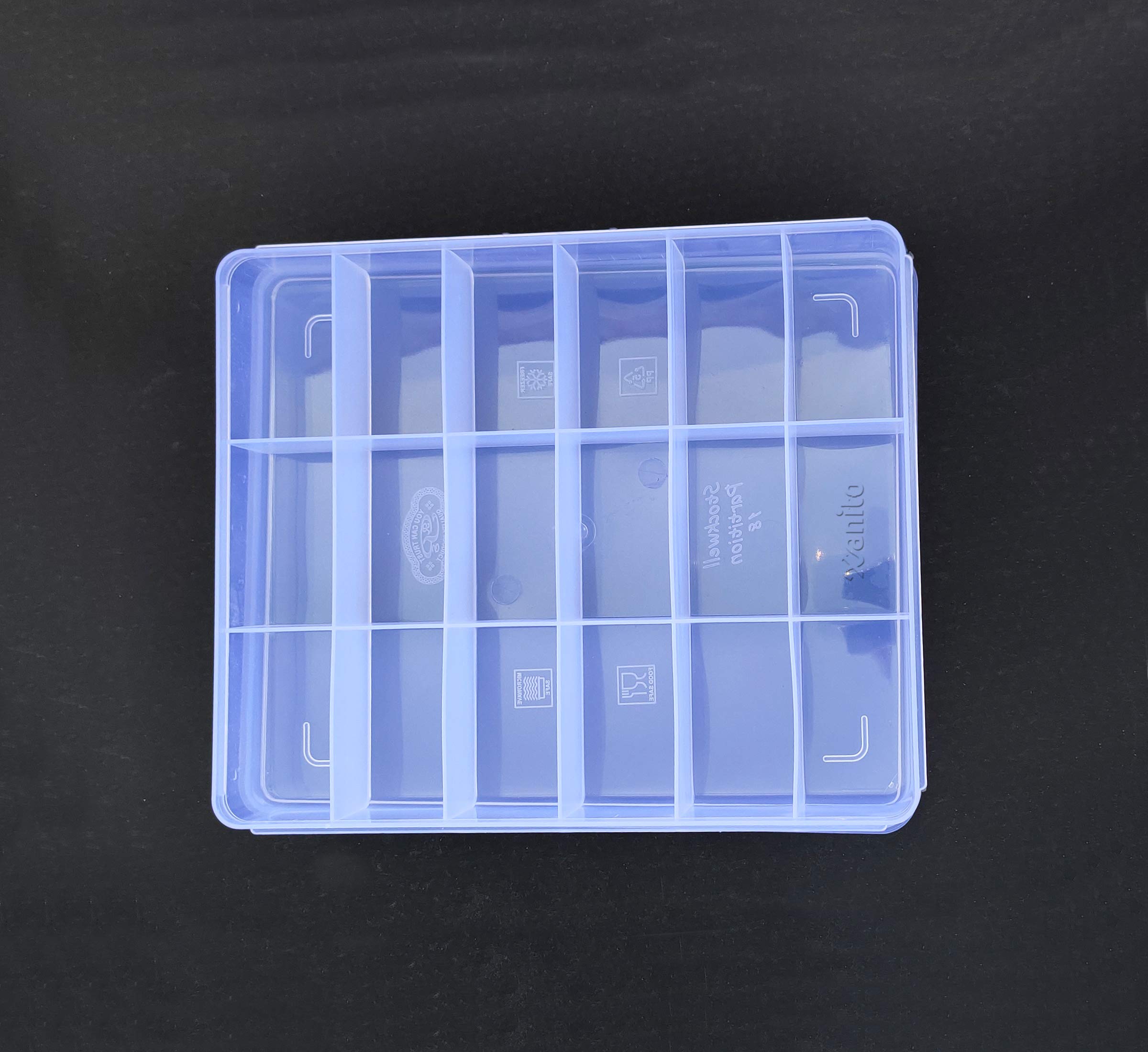 Buy Xanito Clear Plastic Grid Box/Plastic Storage Box/Jewellery Storage ...