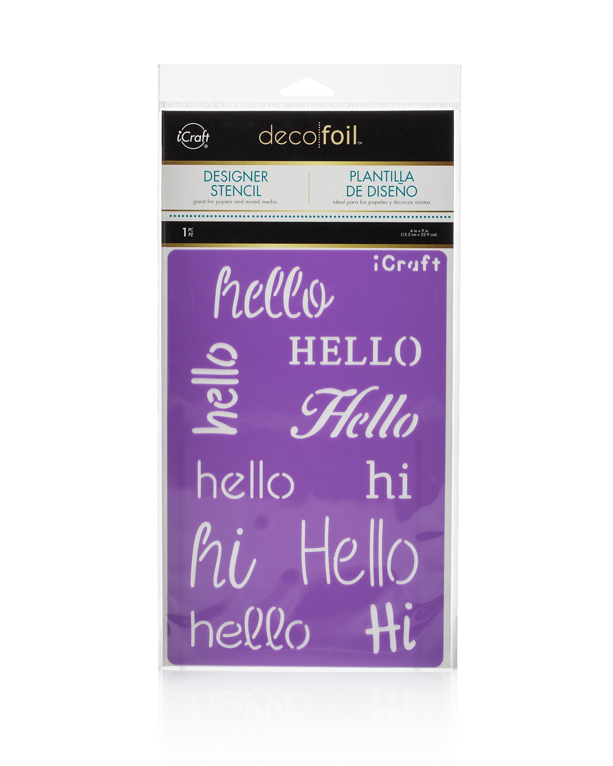 Amazon.com: iCraft Deco Foil Hello Stencil