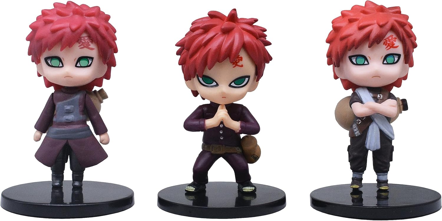 Indorasen Anime Characters Chibi Gaara Figure Set,3 Pieces – BigaMart