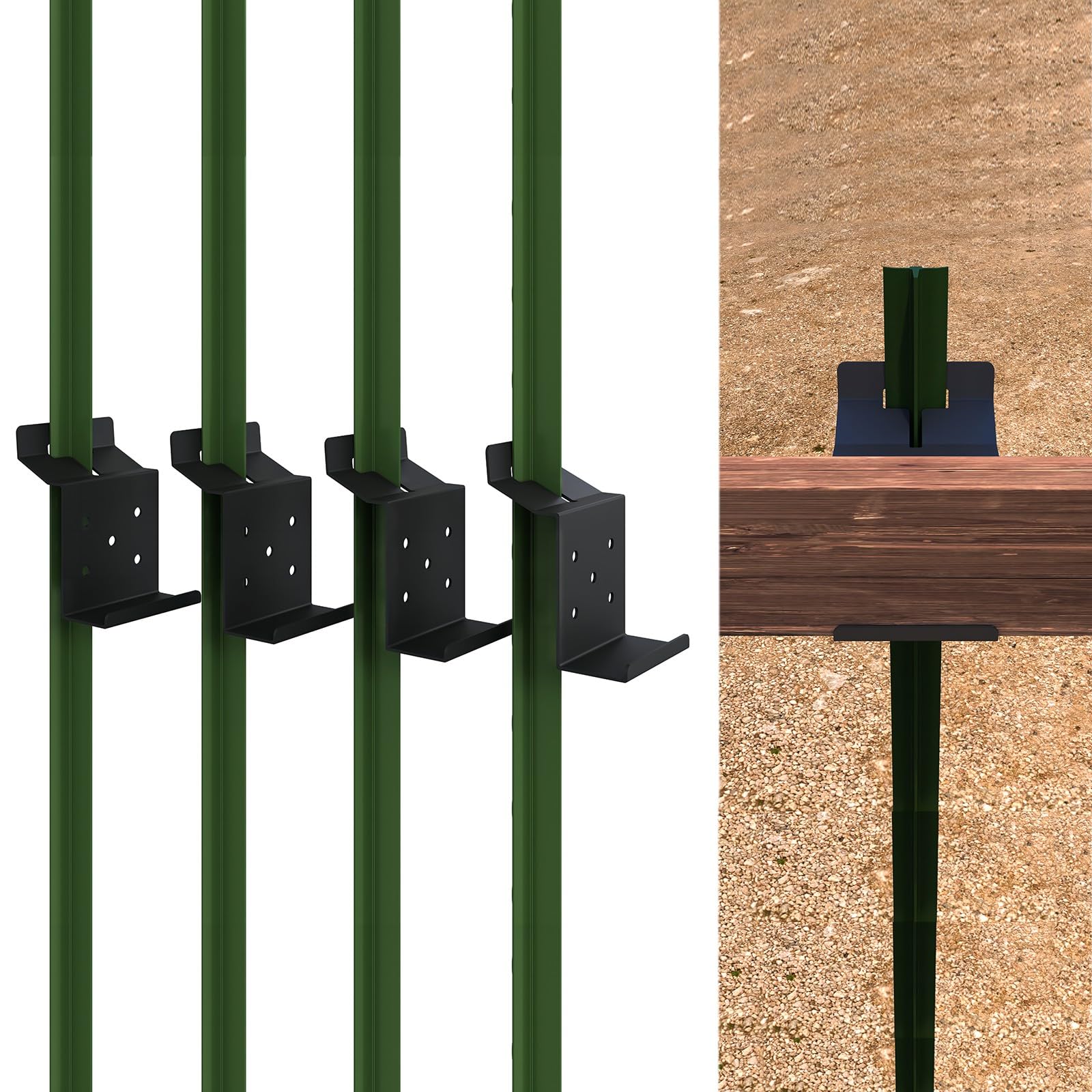 Snapklik.com : T Post Target Hanger For AR500 Steel Targets, 4 Pack T ...