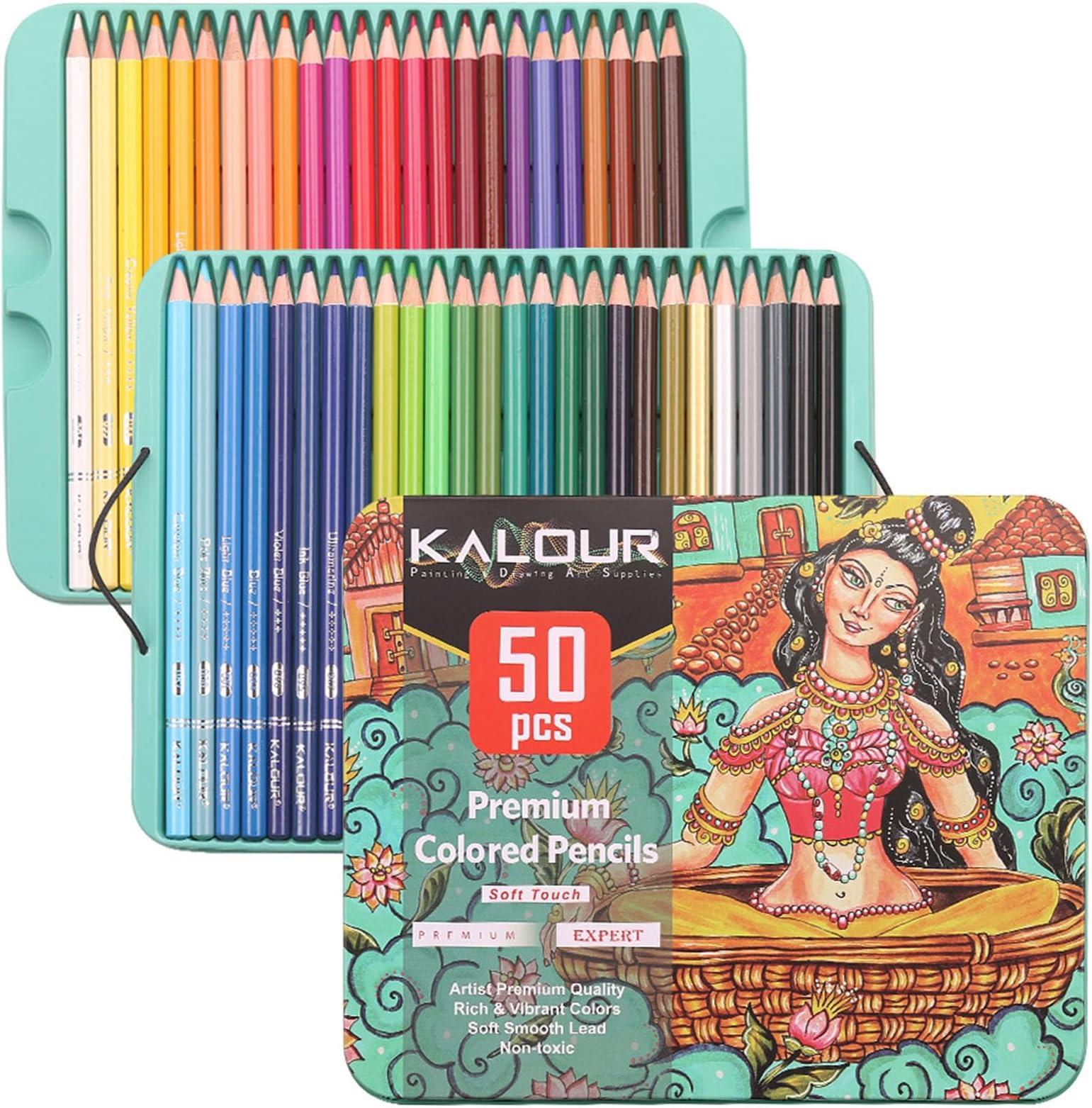 Crayons de couleur professionnels, lot de 300 couleurs, noyau souple ...