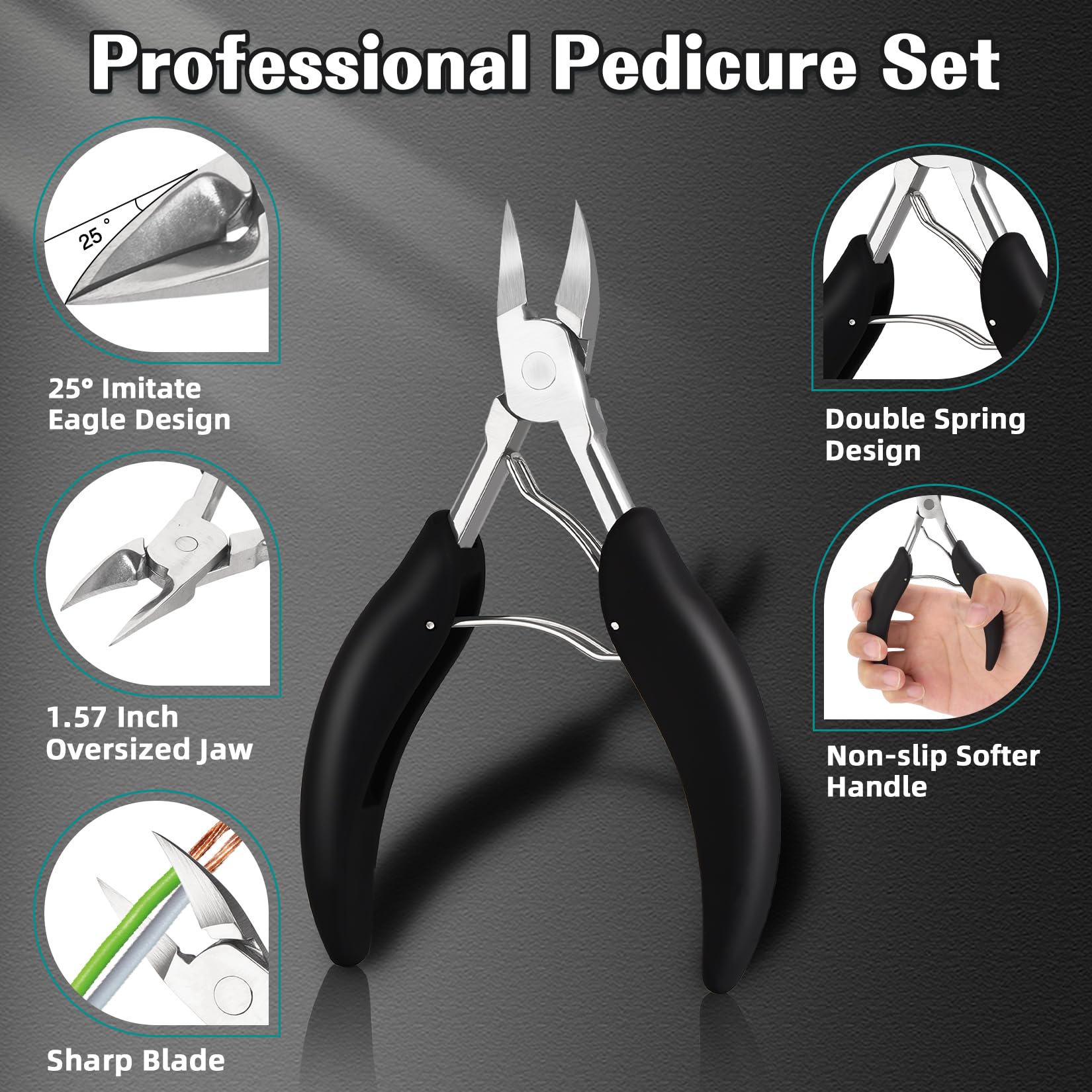 Snapklik.com : 4 Pack Ingrown Toenail Clippers Kit For Ingrown & Thick ...