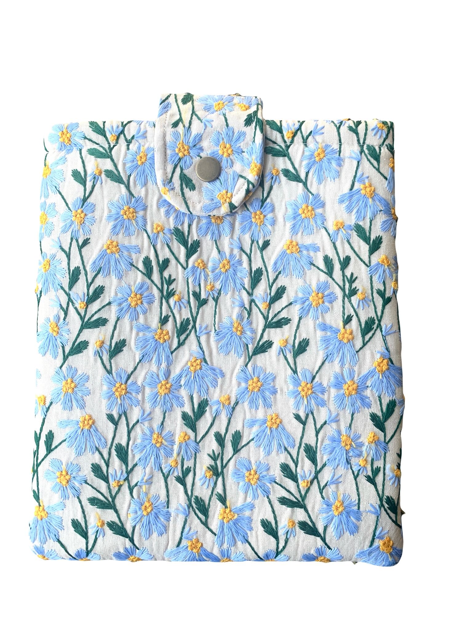 Amazon.com: Embroidered Daisy Paperback Book Sleeve 8.5x10 - Padded ...