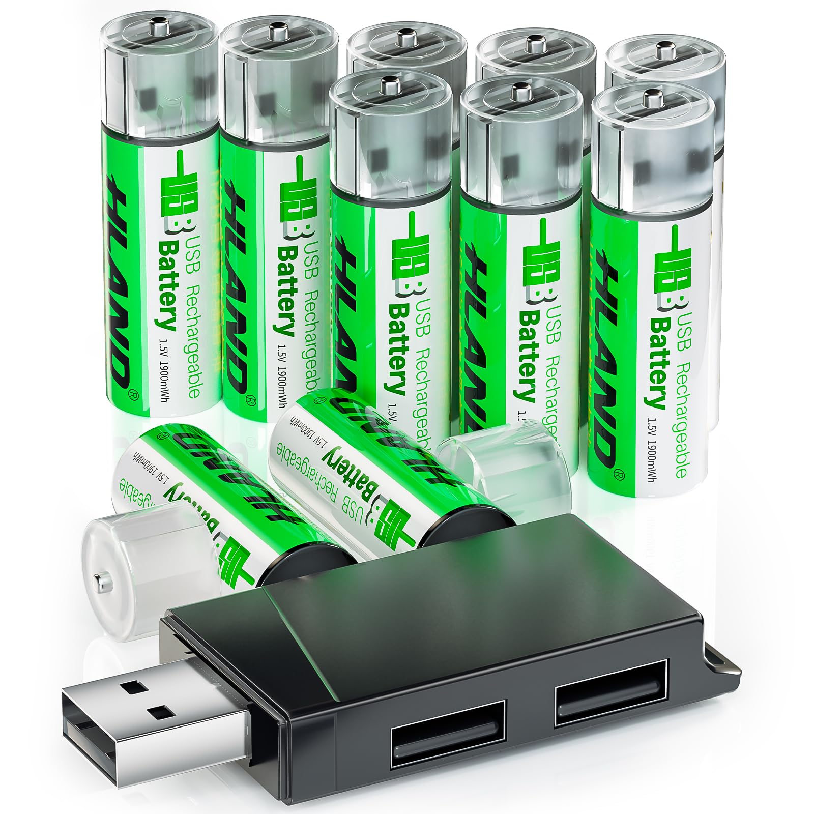 Amazon.com: SPYONG Rechargeable aa Batteries Lithium 10 Pack with USB ...