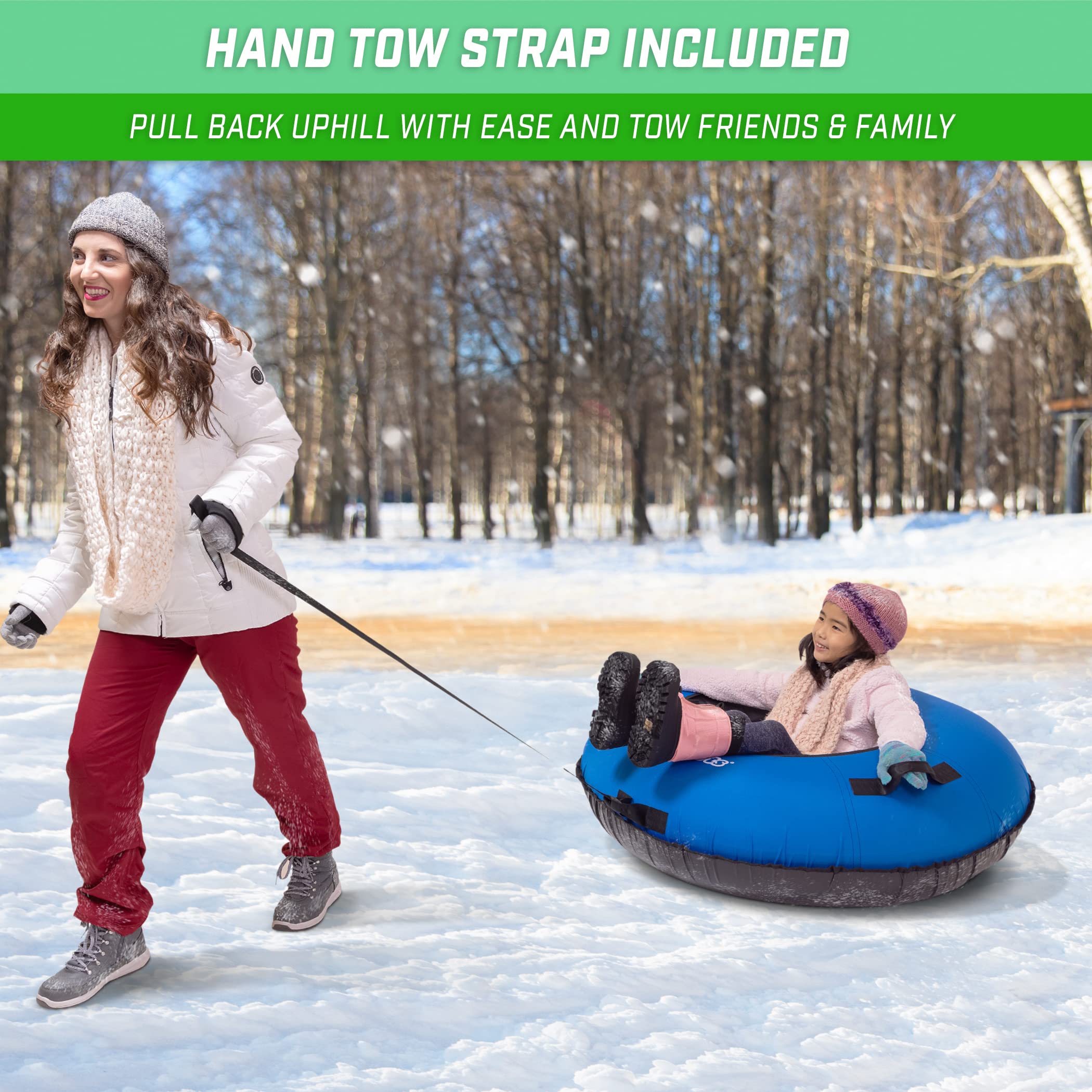 GoSports 44" Heavy Duty Winter Snow Tube with Premium Canvas Cover ...