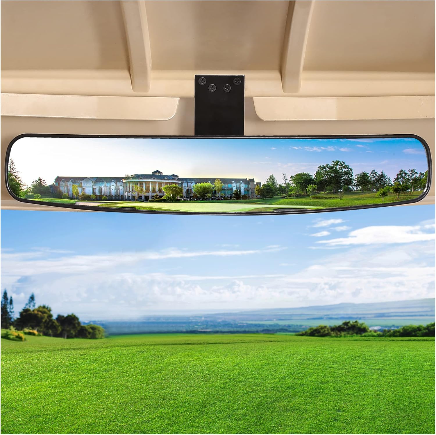 Amazon.com: 10L0L Universal Rotatable Golf Cart Rear View Mirror for ...