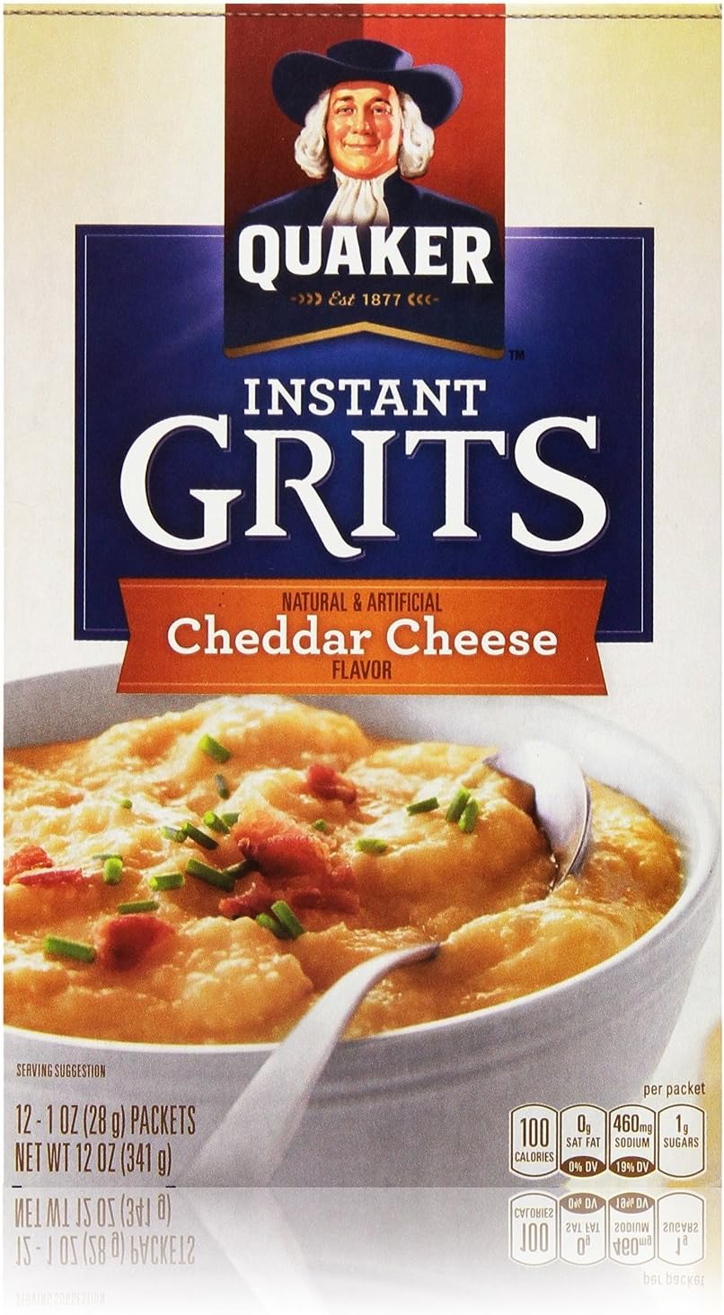 Amazon.com: Quaker, Instant Grits, Butter Flavor, 12 Count, 12oz Box ...