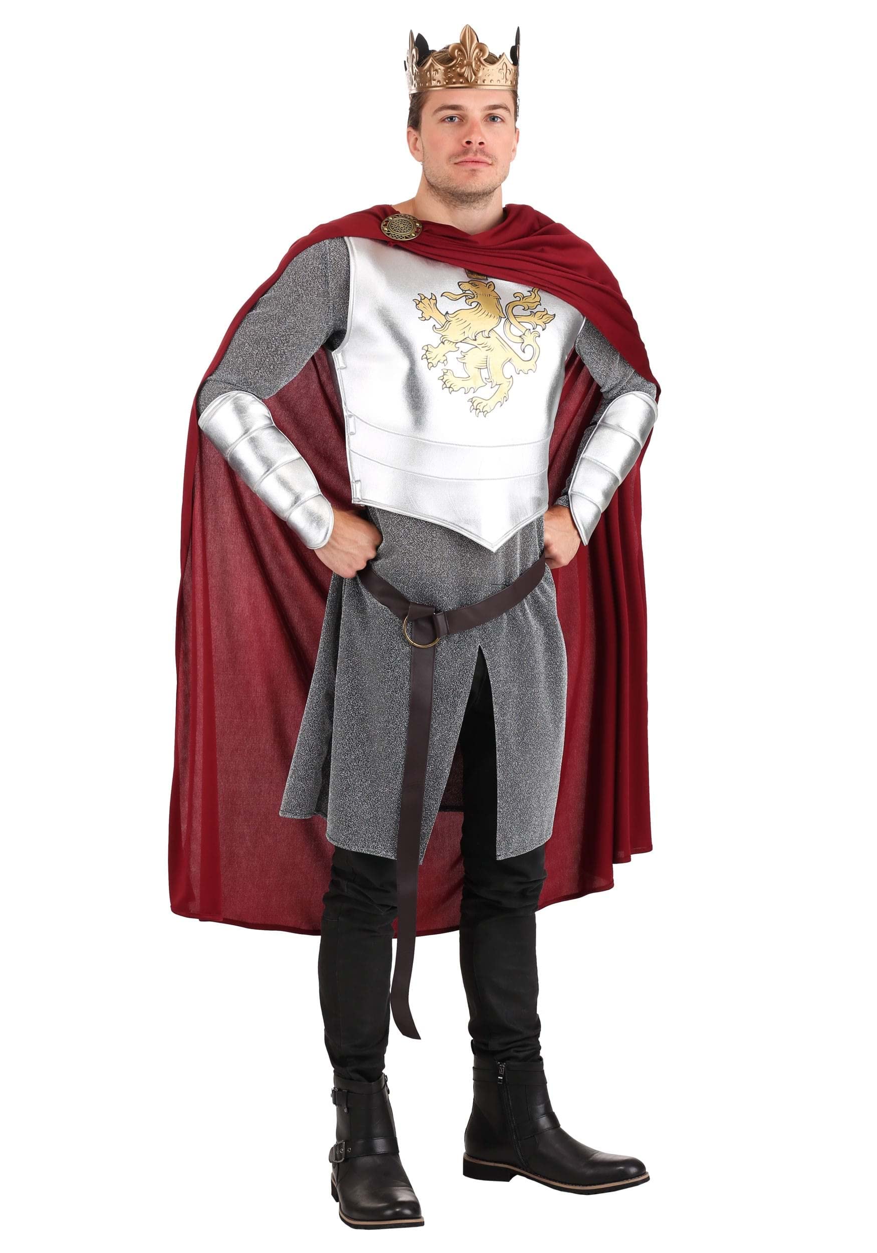 Amazon.com: Lionheart Knight Costume for Men, Complete Medieval Set ...