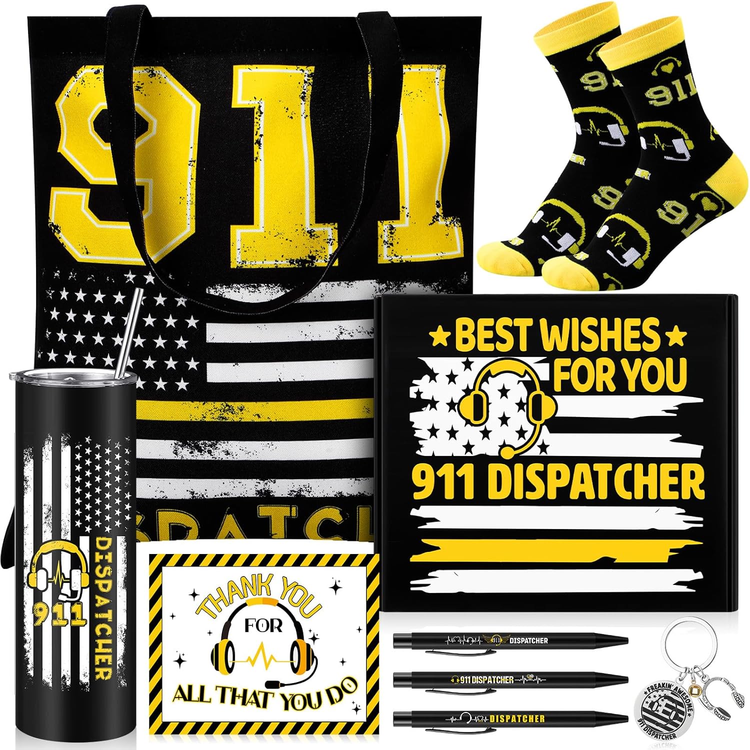 Amazon.com | Patelai 9 Pcs 911 Dispatcher Appreciation Week Gifts Set ...