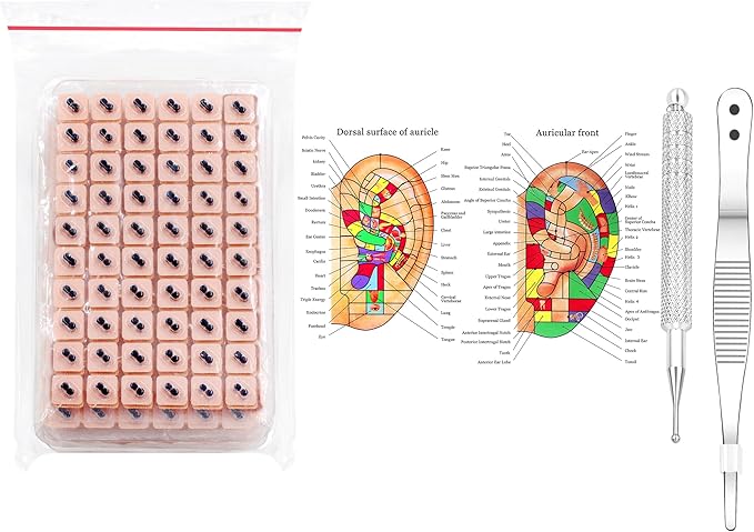 Multi-Condition Natural Vaccaria Ear Seeds Beads Acupuncture Kit ...