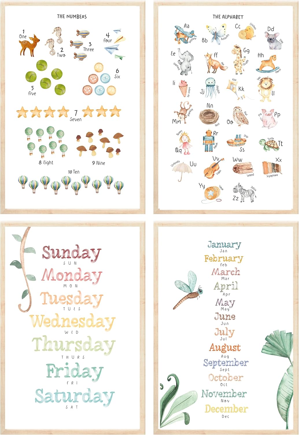 Buy Educational Posters for Toddlers 11x17" - Preschool Posters ...