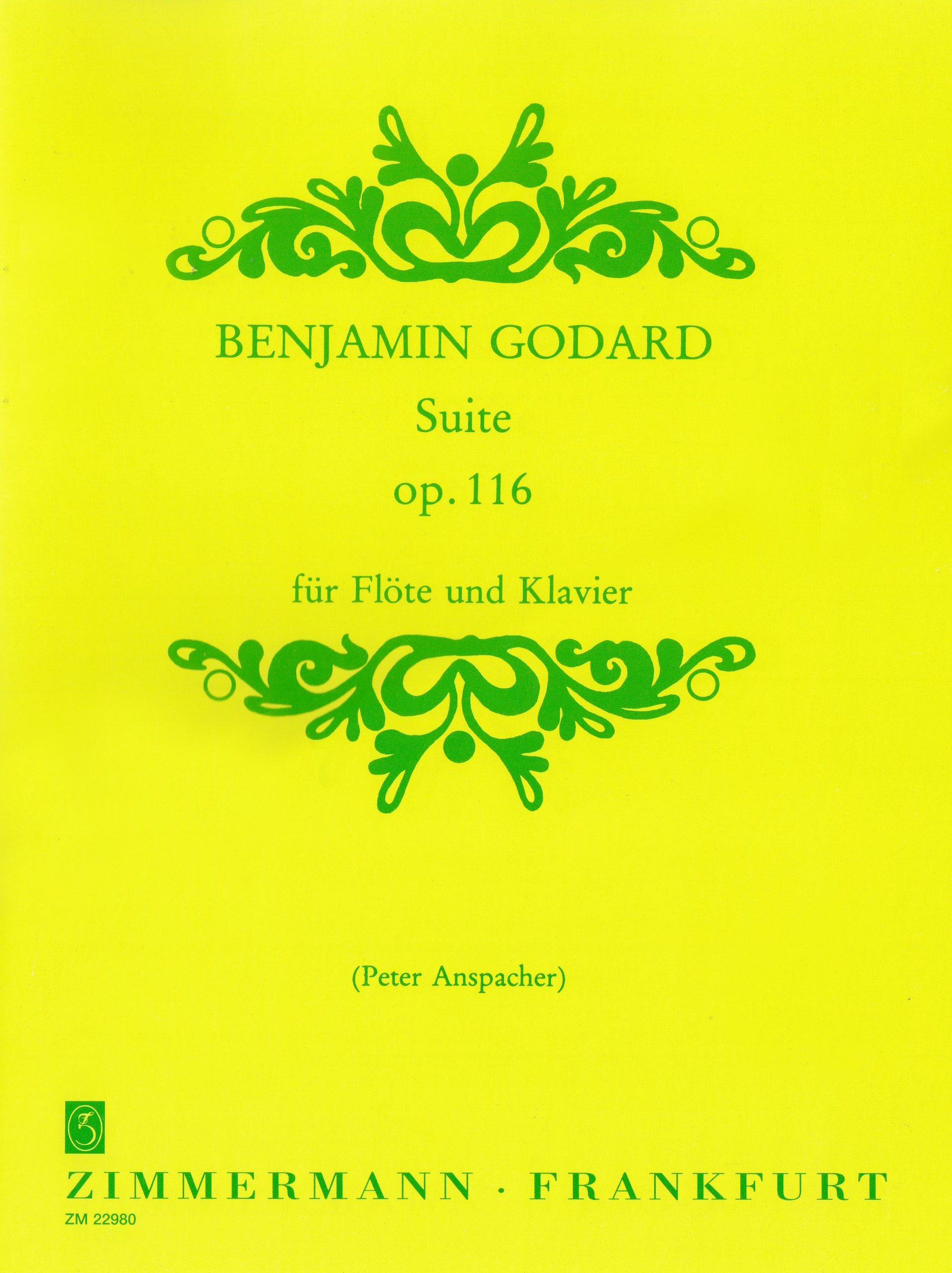 Suite: op. 116. Flöte und Klavier. : Anspacher, Peter, Godard, Benjamin ...
