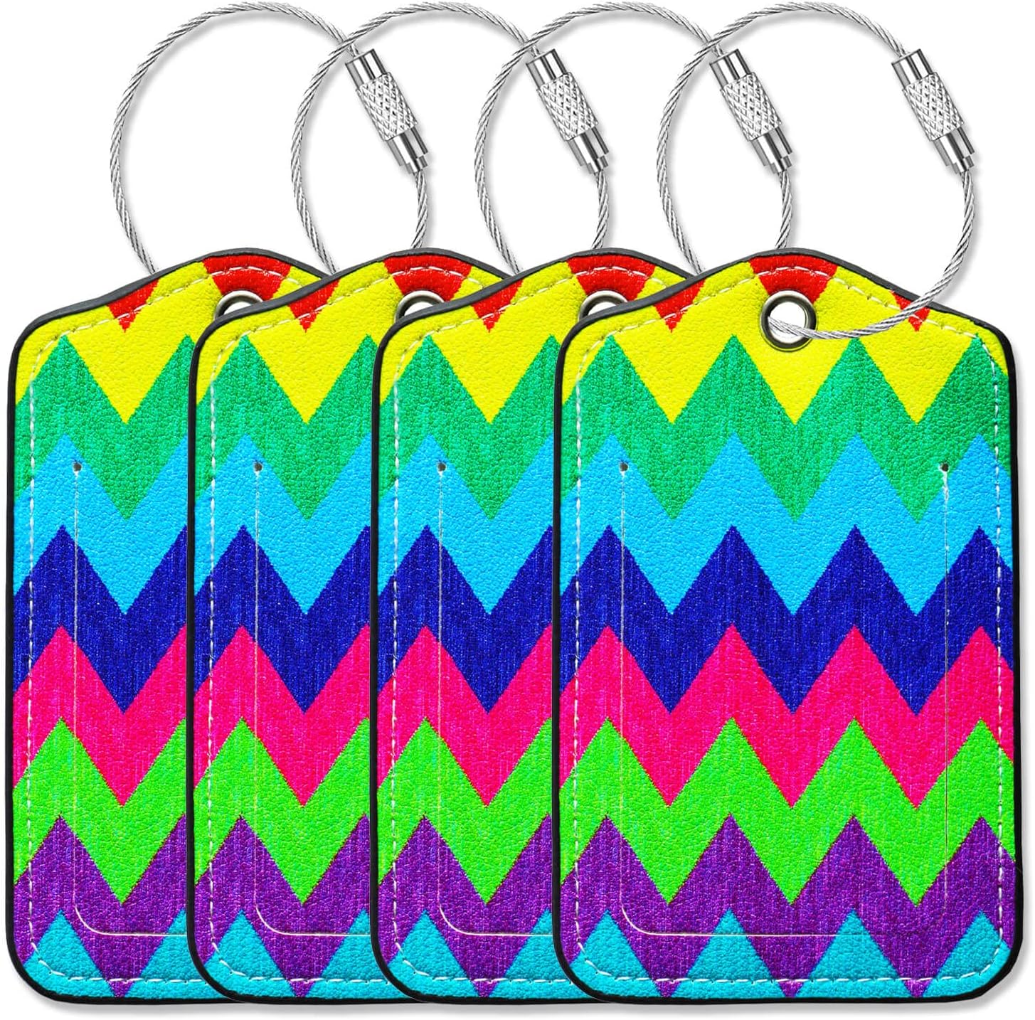 Amazon.com: Gowraps Luggage Tags for Suitcases-Colorful Luggage Tag 4 ...