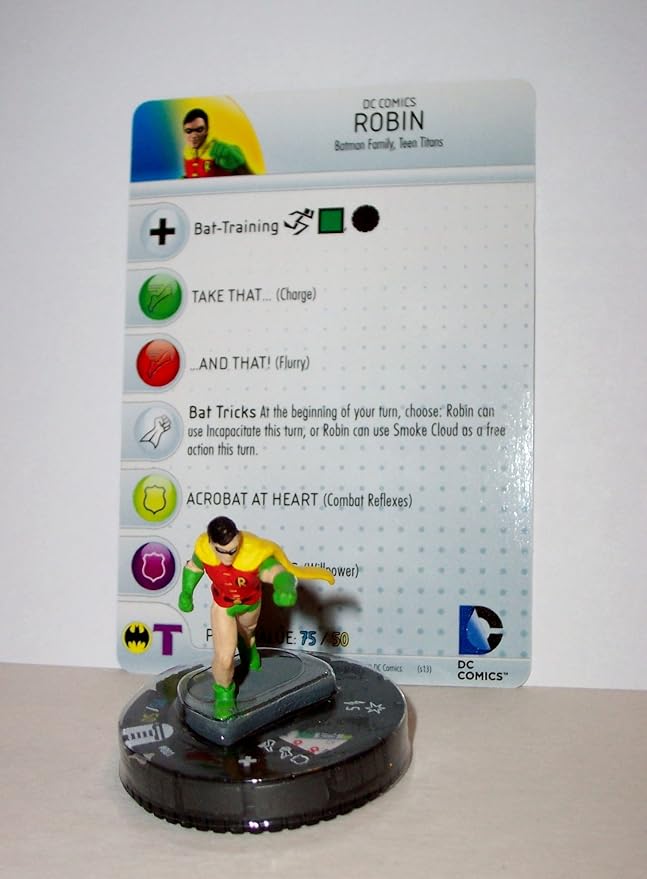 Heroclix DC Teen Titans #001 Robin Figure with Card by HeroClix: Amazon ...
