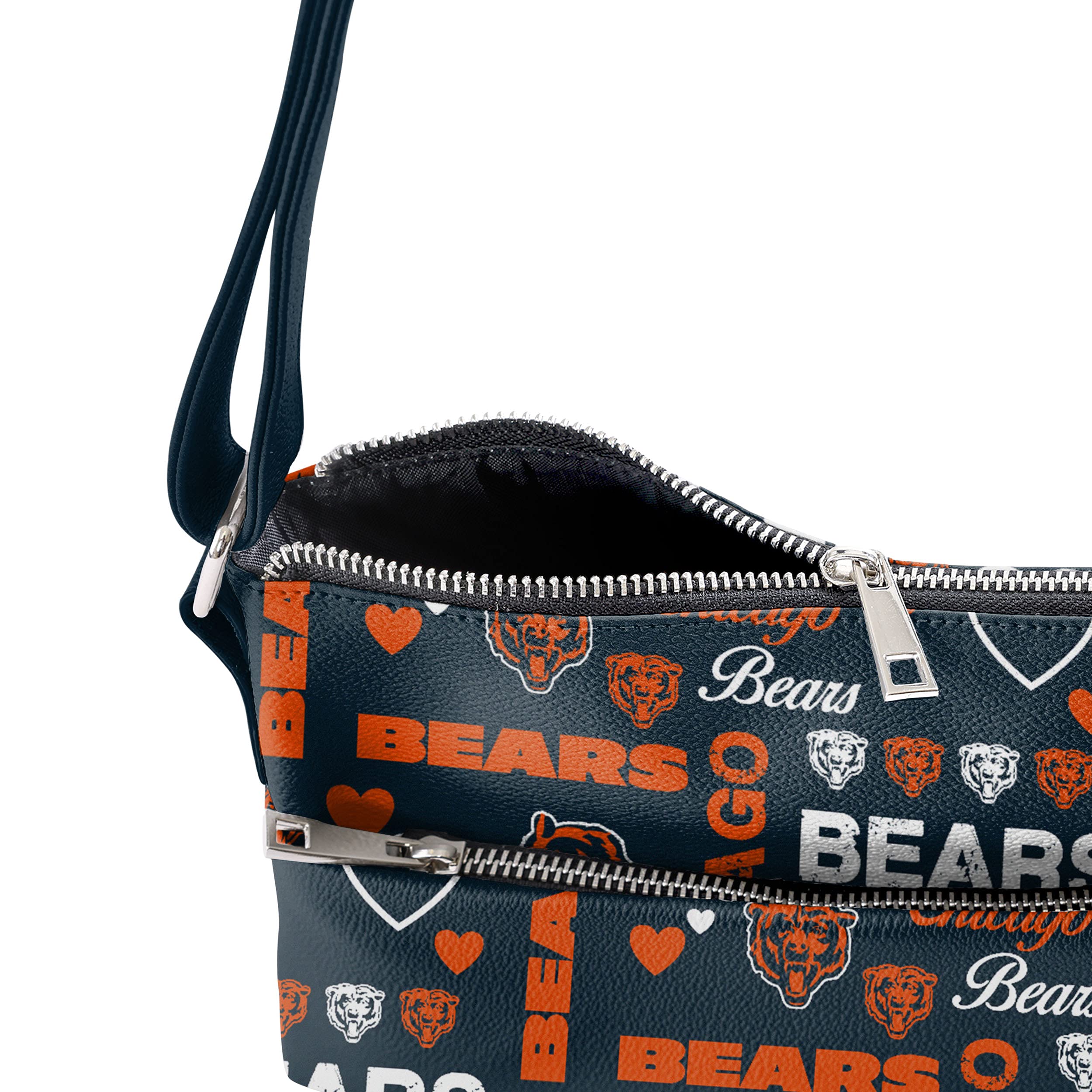 Snapklik.com : Chicago Bears NFL Logo Love Crossbody Purse
