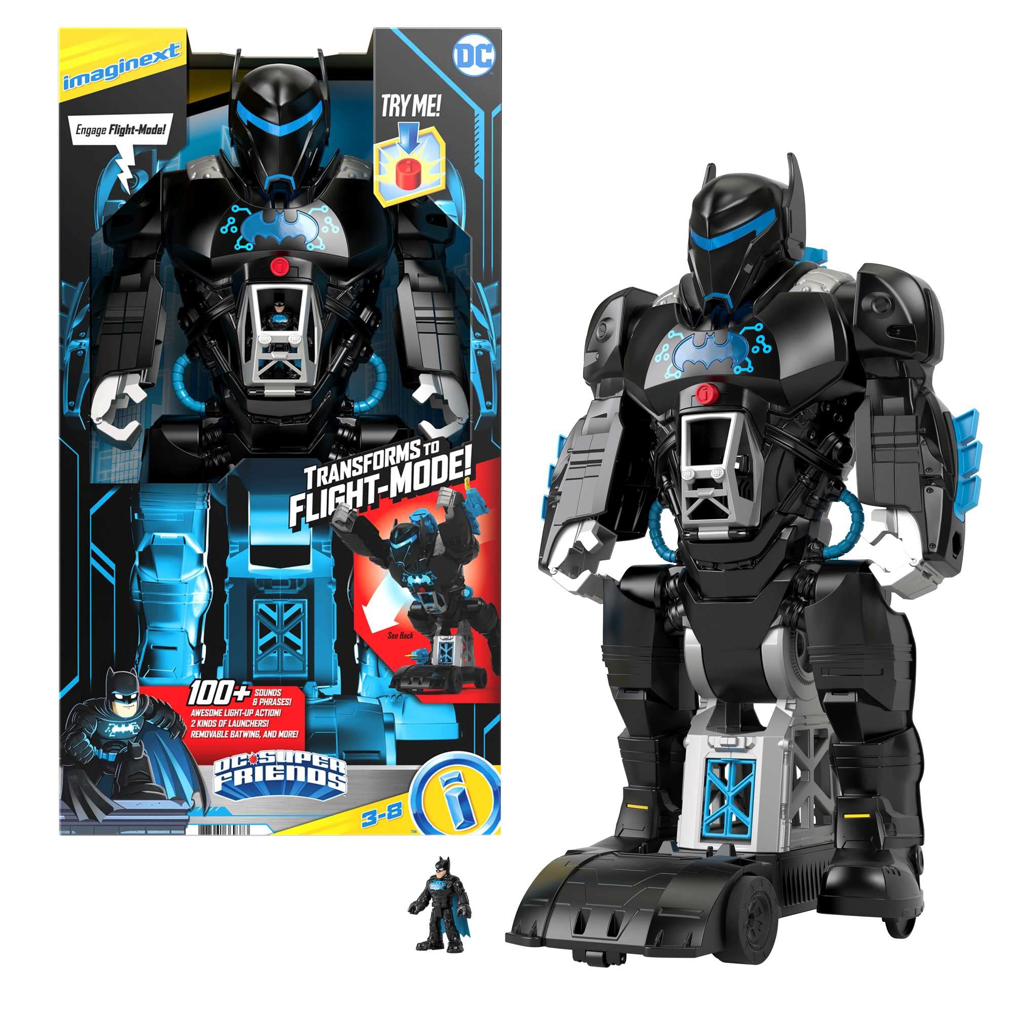 Buy DC Super Friends Bat-Tech Batbot, Transforming 2-in-1 Batman Robot ...