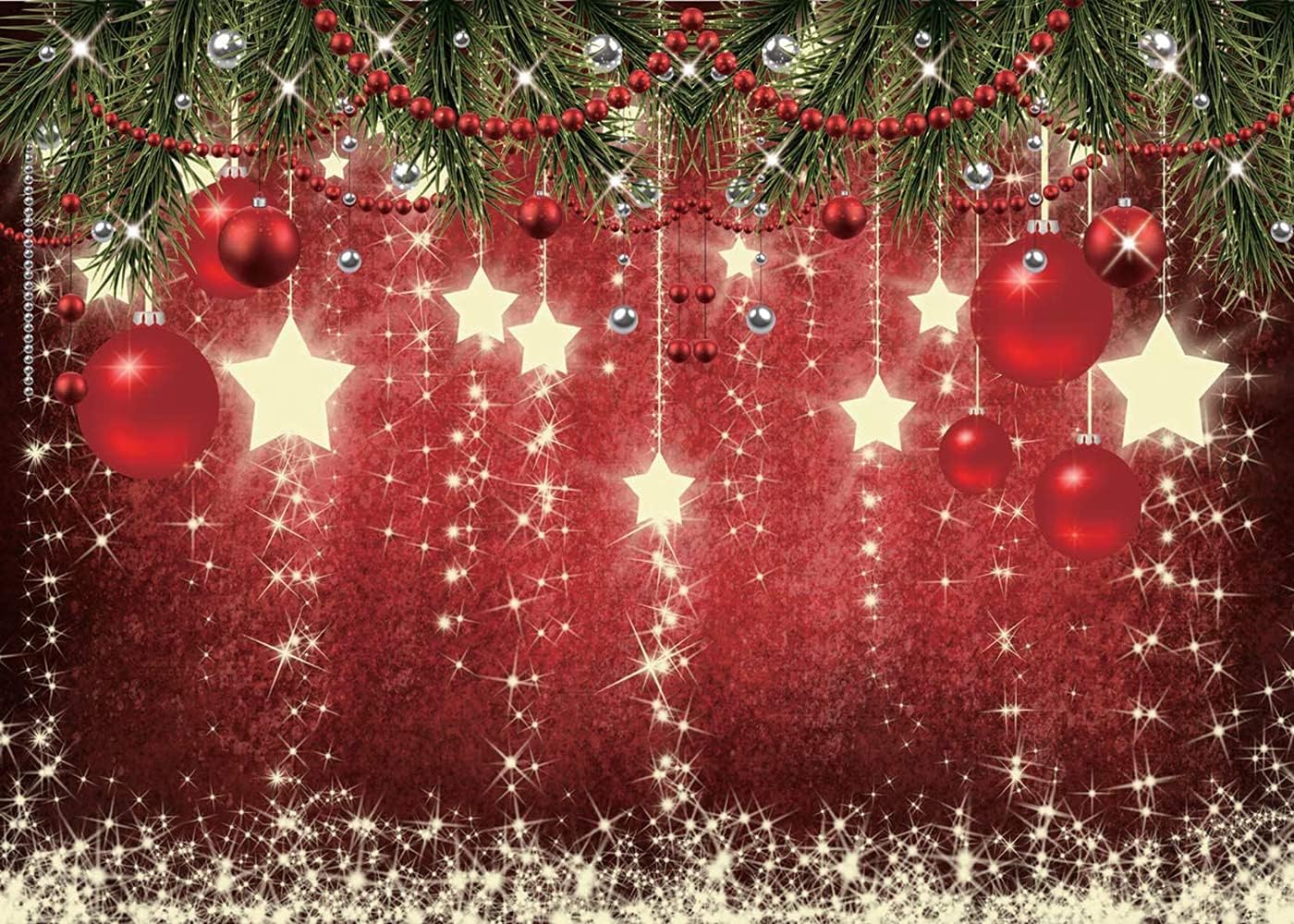 Amazon.com : CHAIYA 15x10ft Christmas Red Photography Backdrop ...