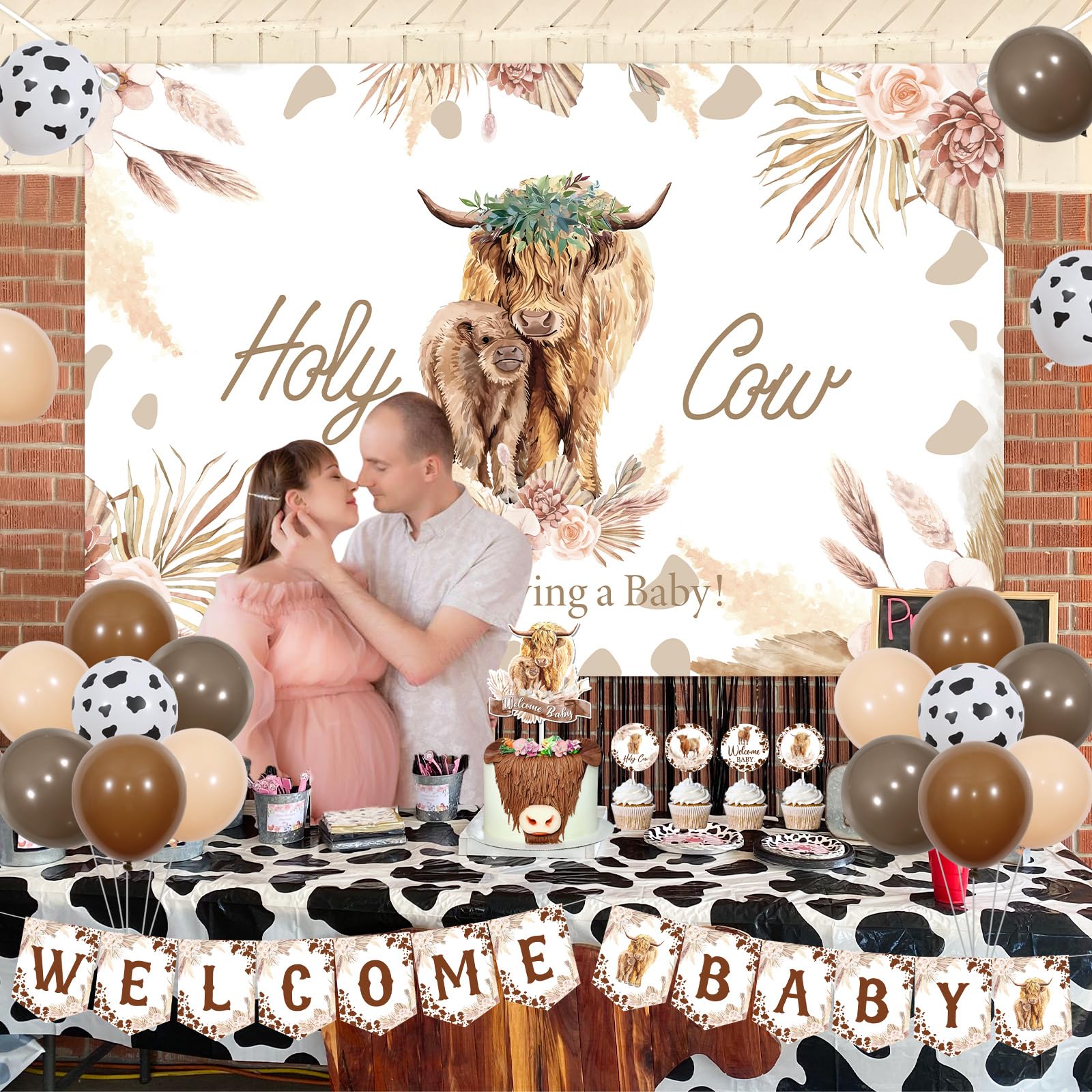 Cow Baby Shower Decorations 241pcs Highland Cow Baby Shower