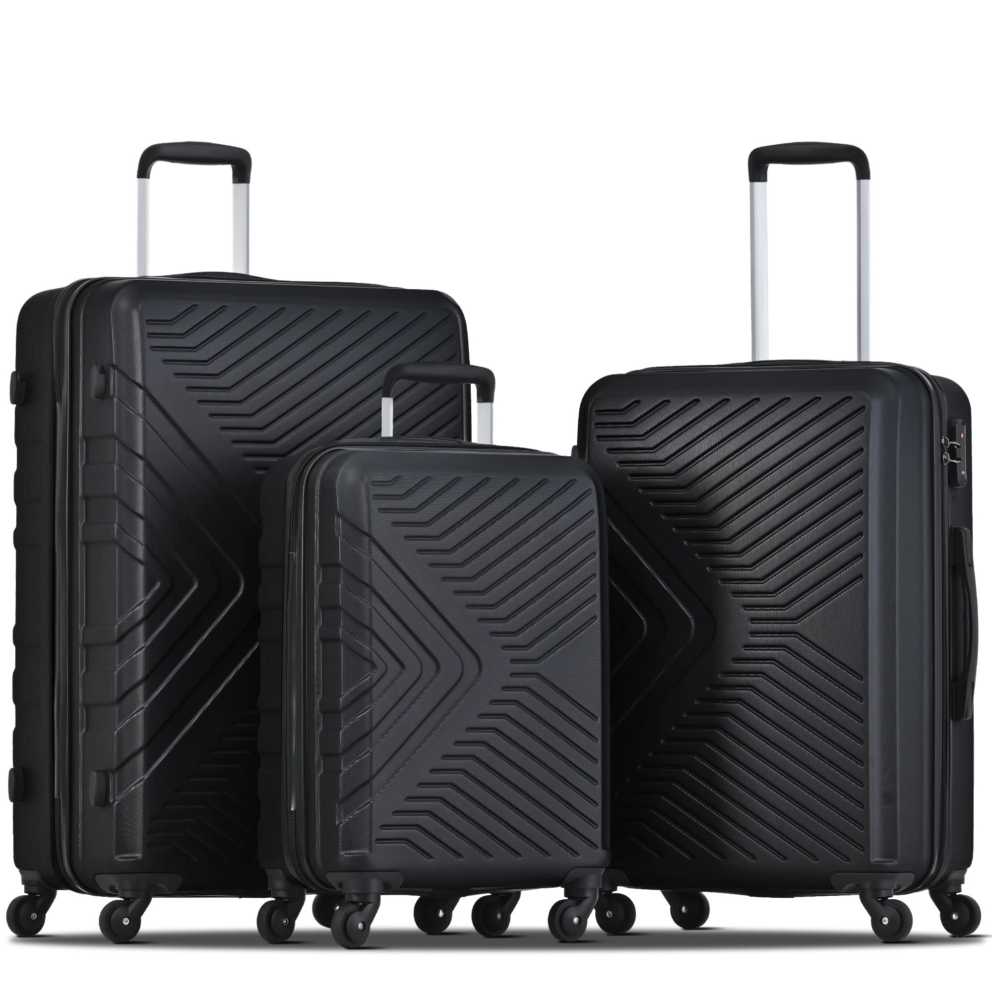Modernluxe Suitcase Set Set Of 3 Hard Shell Abs Suitcase | Desertcart INDIA
