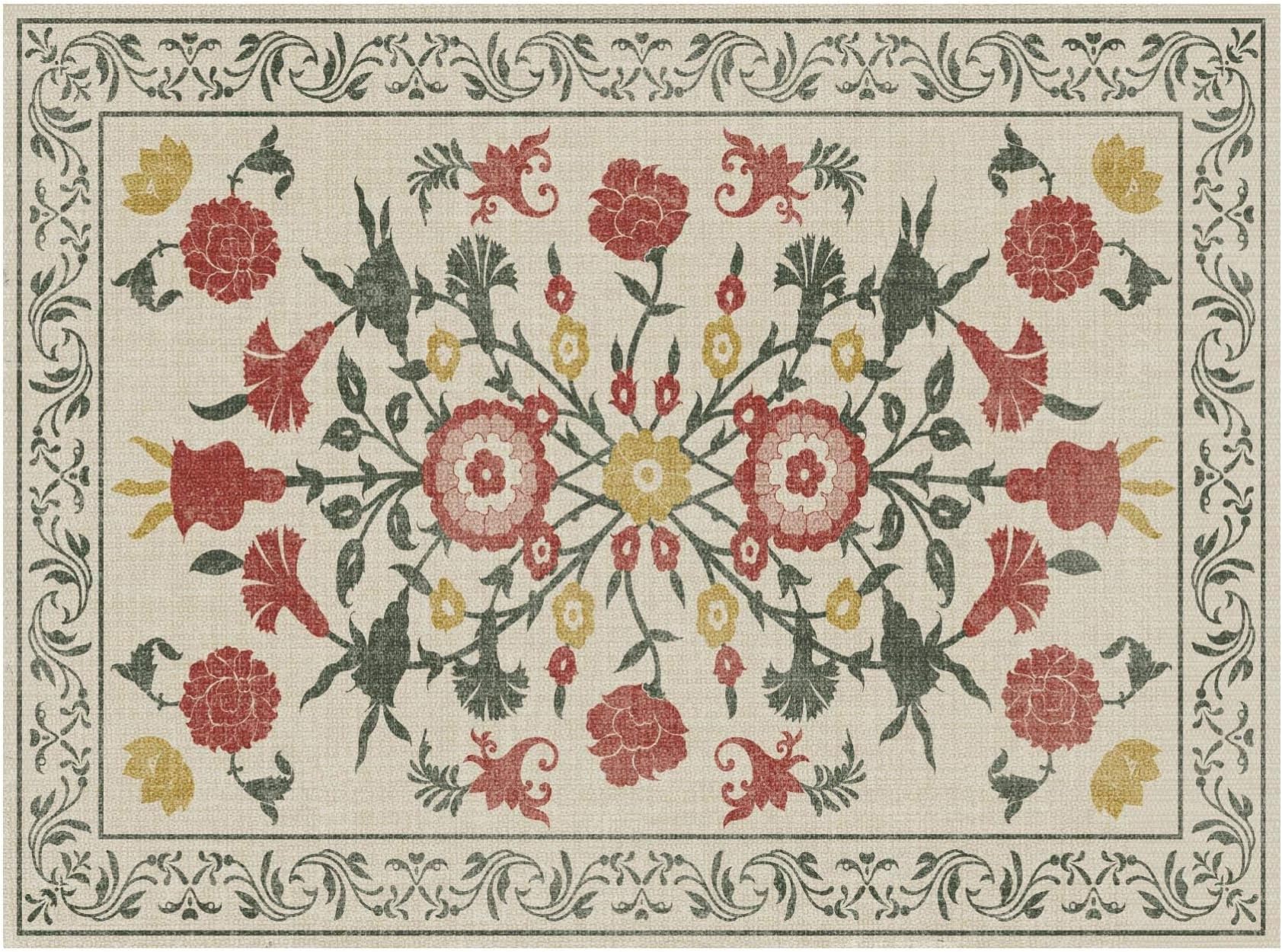 Amazon.com: CREARREDA Kitchen Rug Mat Non-Slip and Washable Waterproof ...