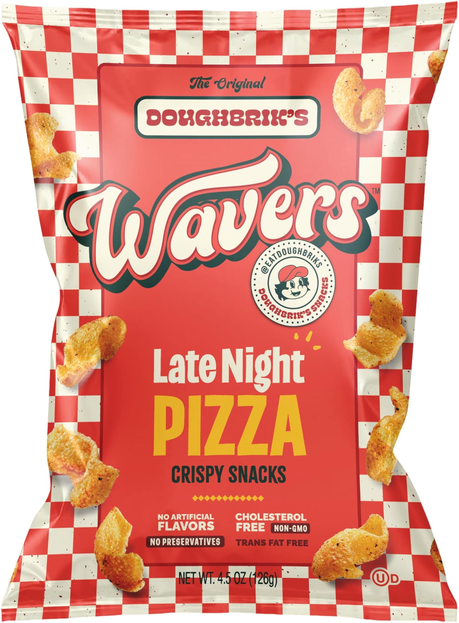 Amazon.com: DOUGHBRIK'S SNACKS Wavers Crispy Chips – Late Night Pizza ...