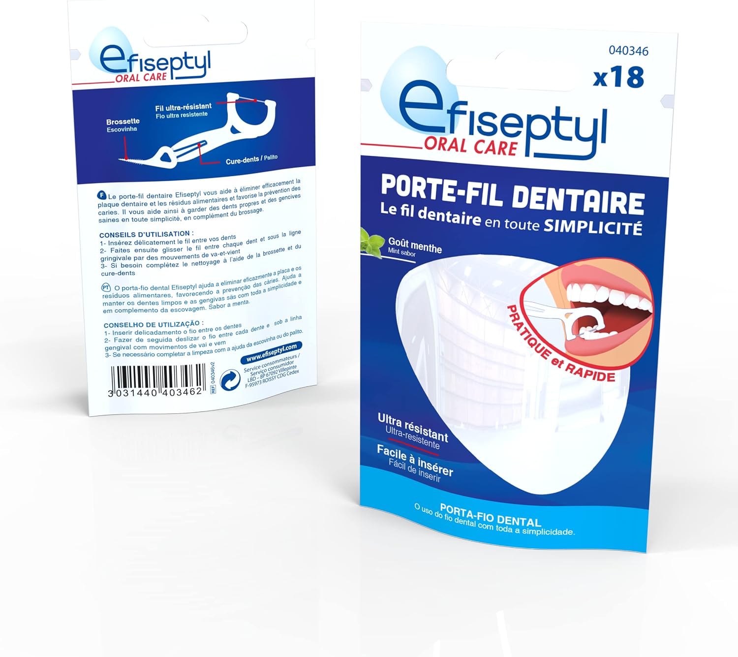 Efiseptyl - Porte-Fil Dentaire - Ultra-Résistant et Facile à Insérer ...