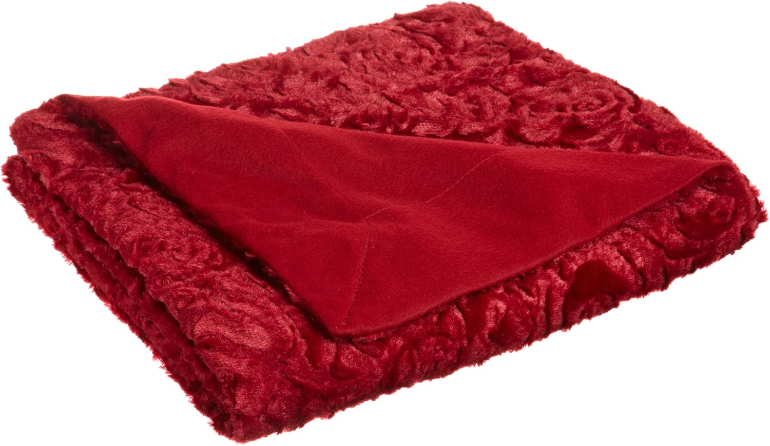Amazon.com: Northpoint Champlain Decorative Faux Fur Throw, Red : Home ...