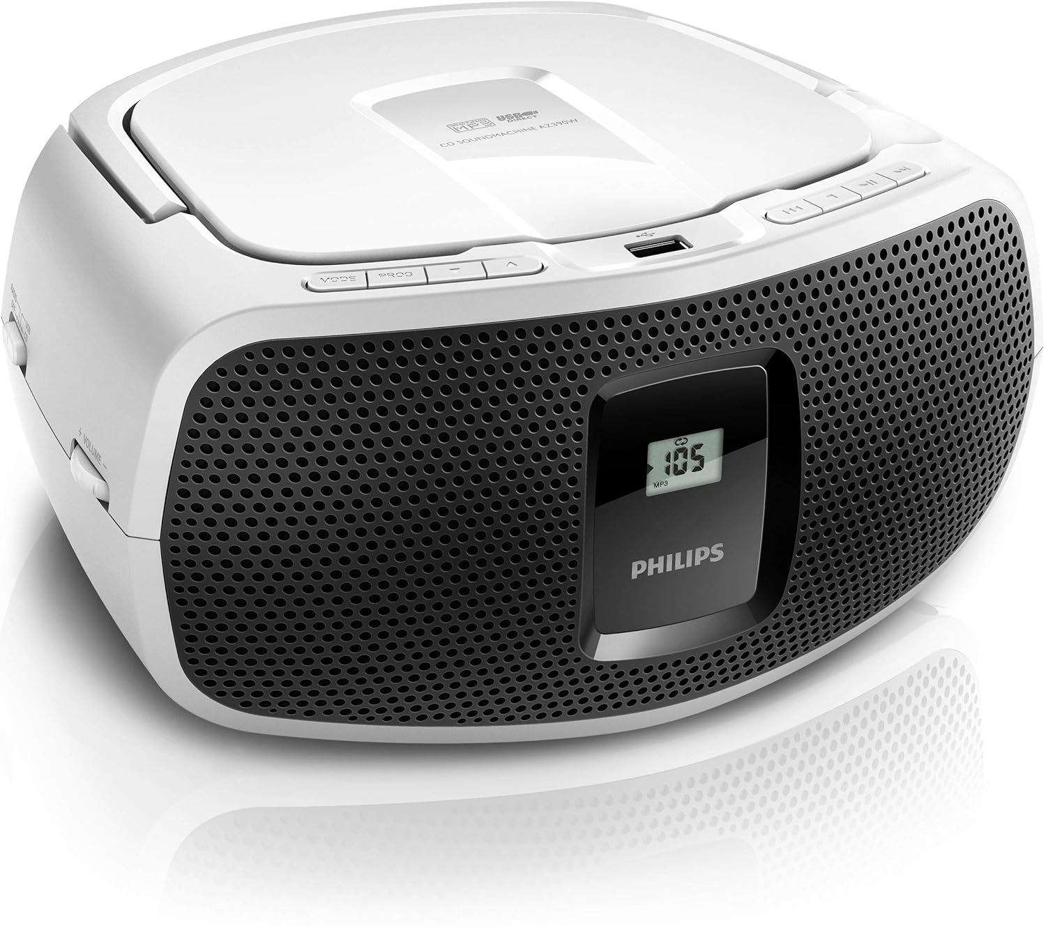 Philips AZ390W Sound Machine Boombox (Black and White) : Amazon.in ...