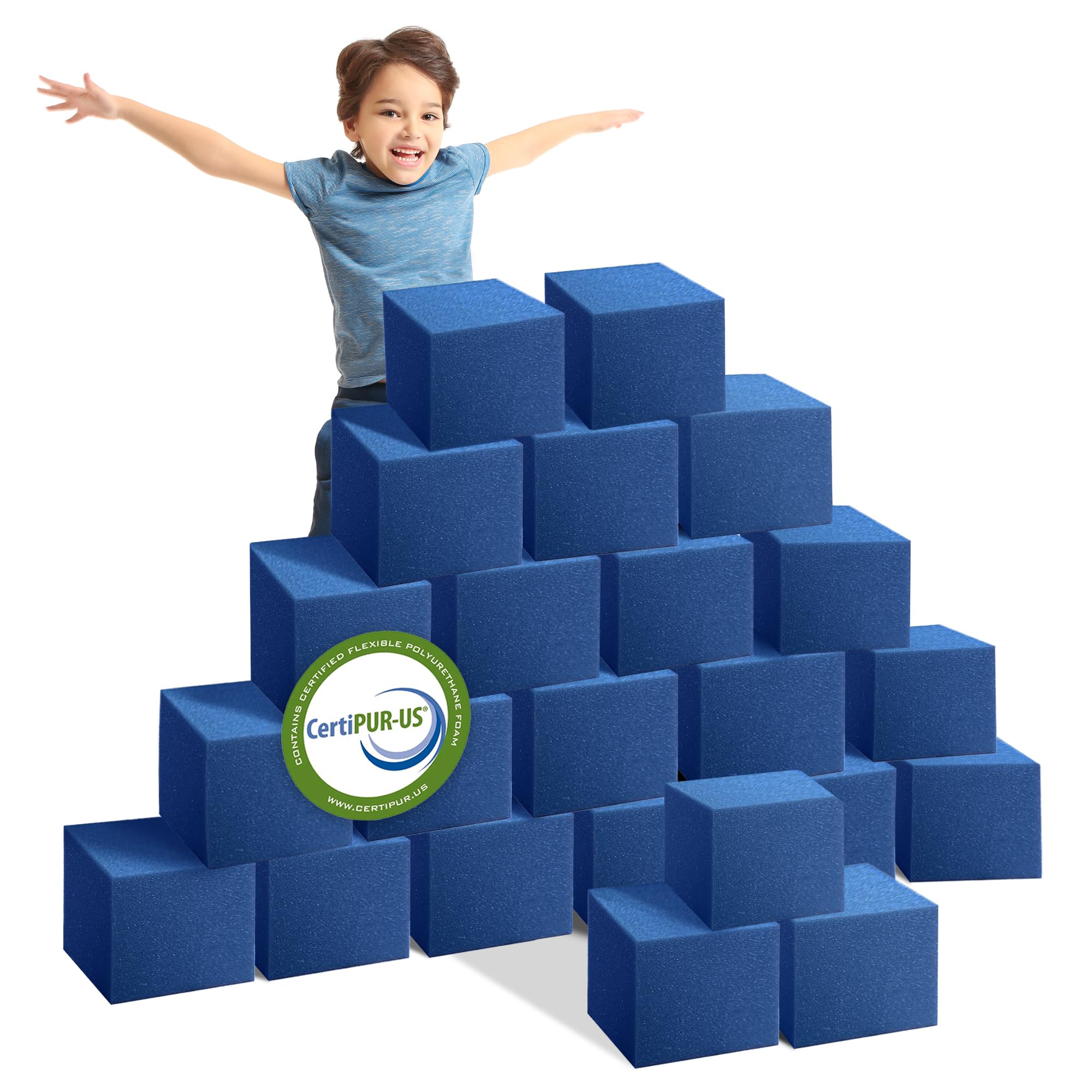 Amazon.com: RaceCityFoam Pit Cubes/Blocks 108 pcs. (Blue) 4"x4"x4 ...